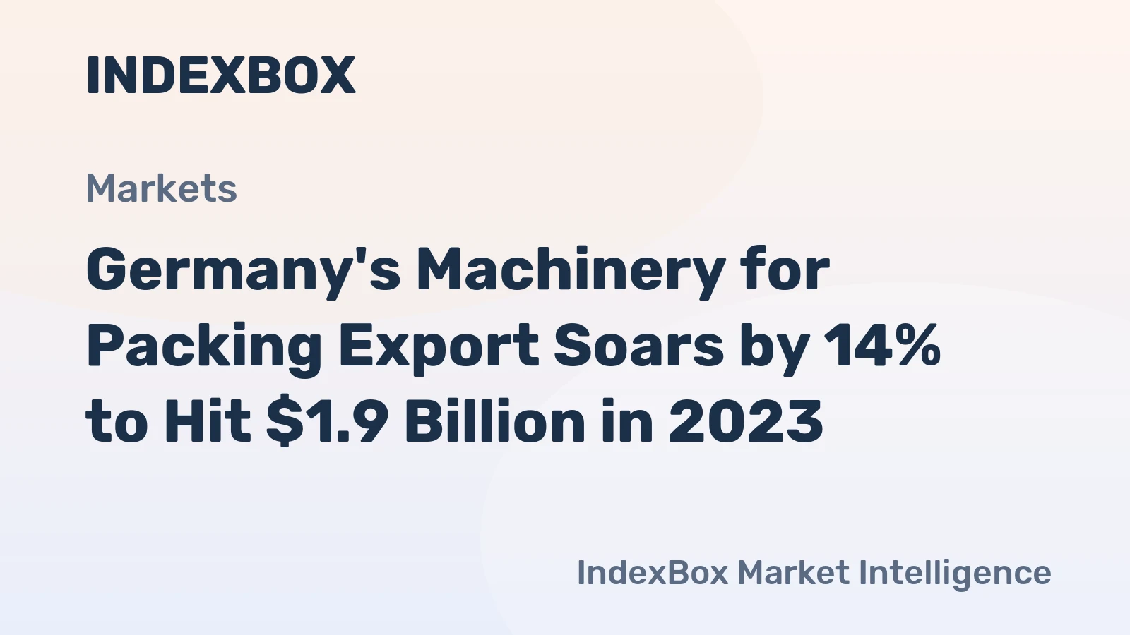 Germany's Machinery for Packing Export Soars by 14% to Hit $1.9 Billion in 2023