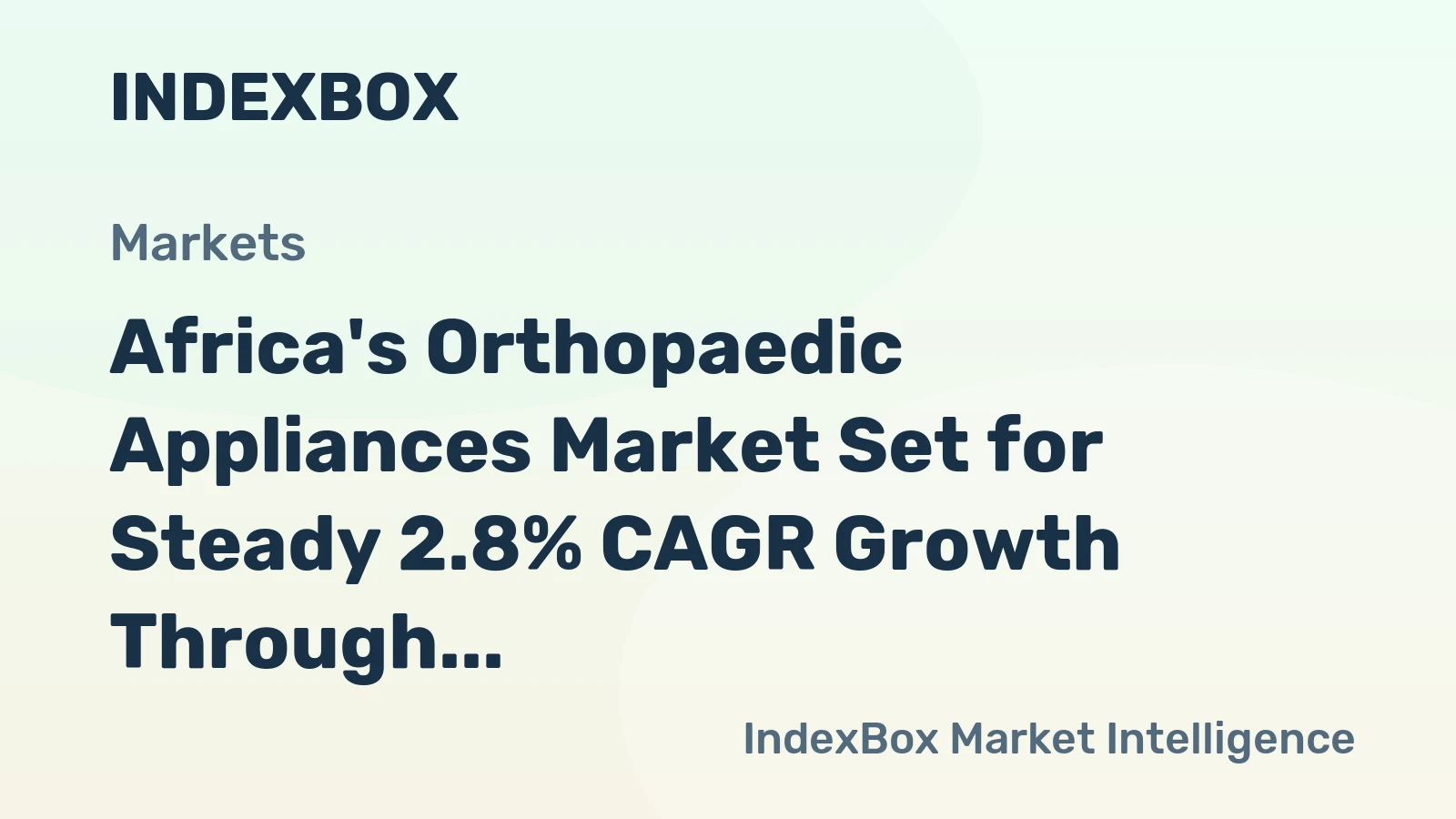 Africa's Orthopaedic Appliances Market Set for Steady 2.8% CAGR Growth Through 2035