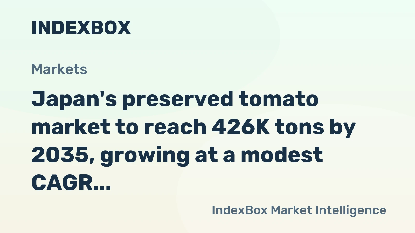 Japan's preserved tomato market to reach 426K tons by 2035, growing at a modest CAGR of +0.1%.