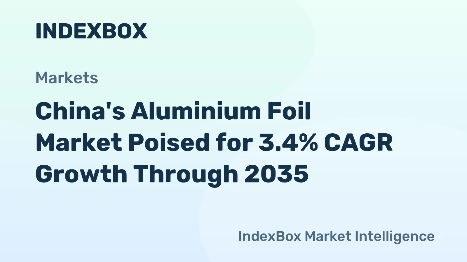 China's Aluminium Foil Market Poised for 3.4% CAGR Growth Through 2035