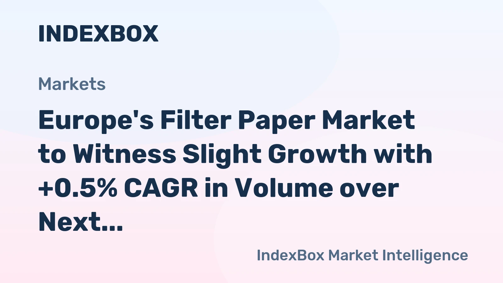 Europe's Filter Paper Market to Witness Slight Growth with +0.5% CAGR in Volume over Next Decade