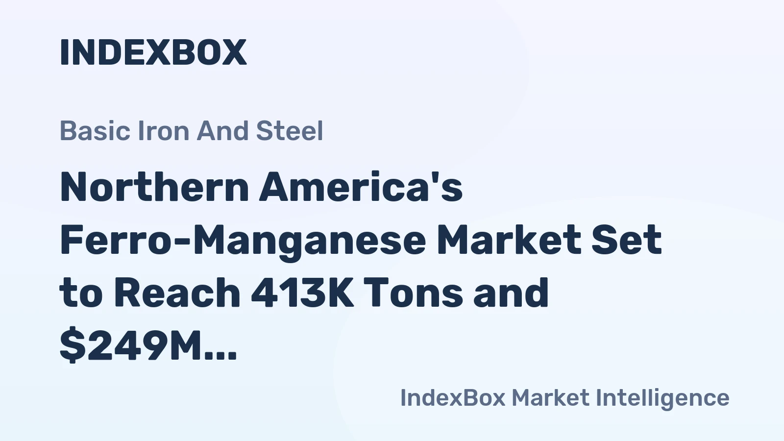Northern America's Ferro-Manganese Market Set to Reach 413K Tons and $249M by 2035