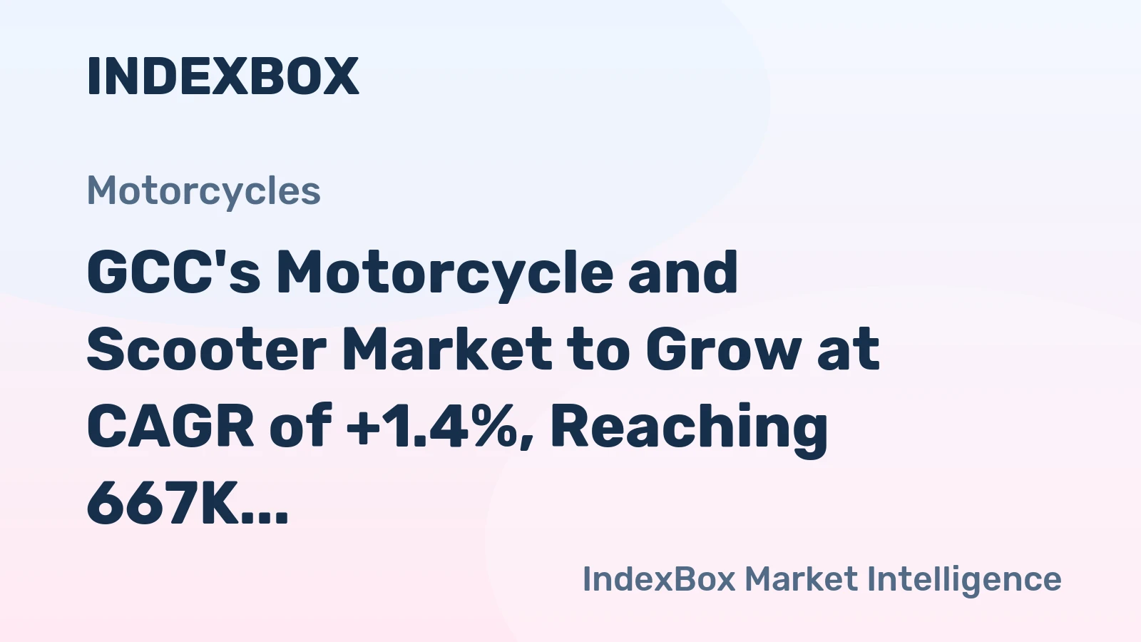 GCC's Motorcycle and Scooter Market to Grow at CAGR of +1.4%, Reaching 667K Units by 2035
