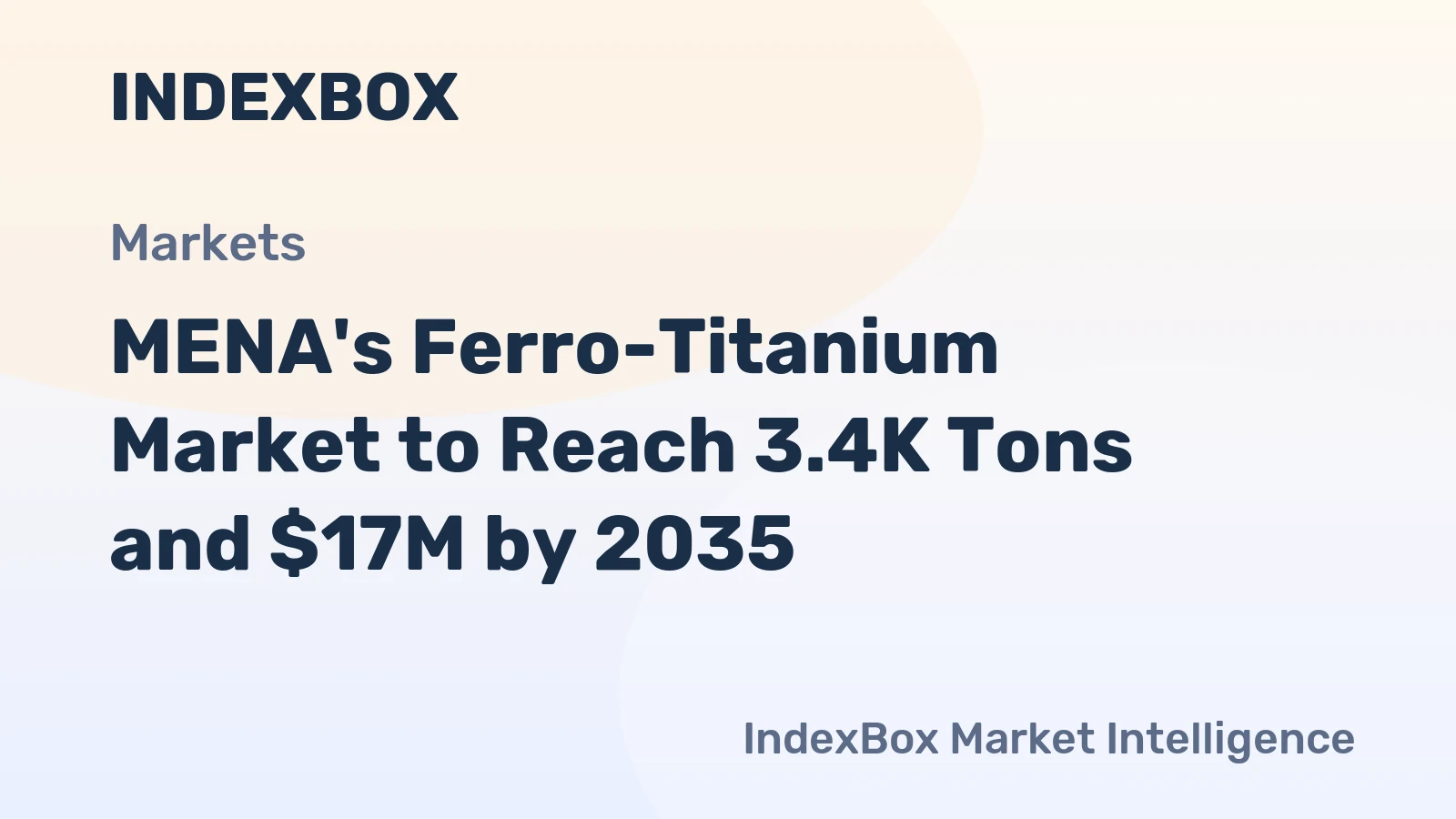 MENA's Ferro-Titanium Market to Reach 3.4K Tons and $17M by 2035