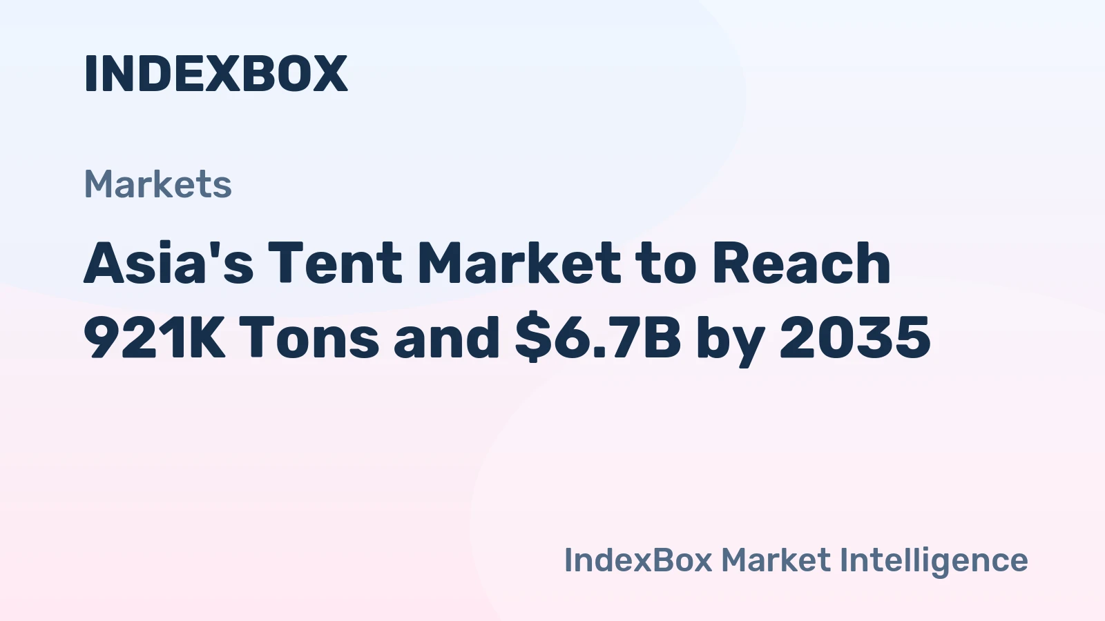 Asia's Tent Market to Reach 921K Tons and $6.7B by 2035