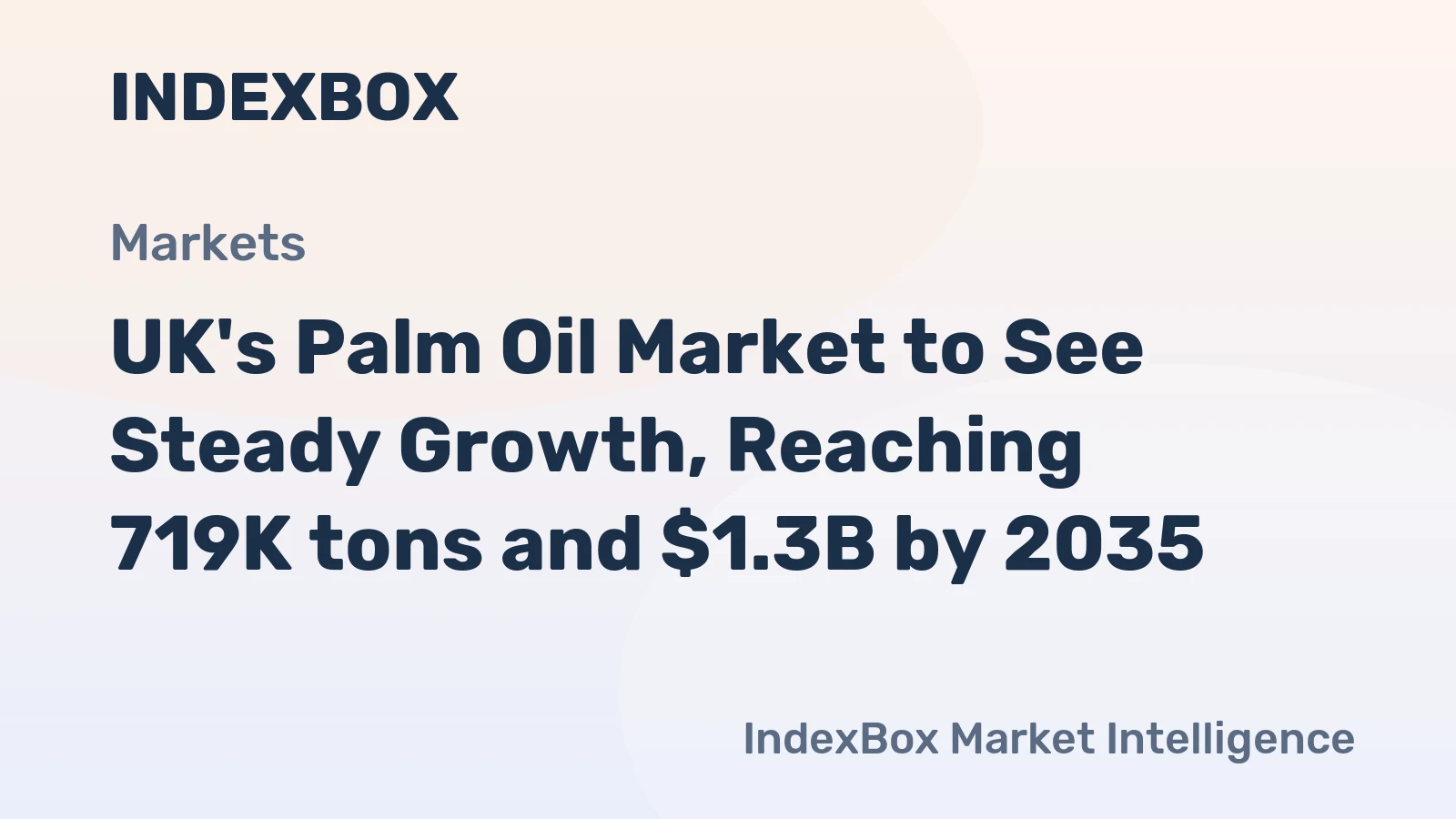 UK's Palm Oil Market to See Steady Growth, Reaching 719K tons and $1.3B by 2035