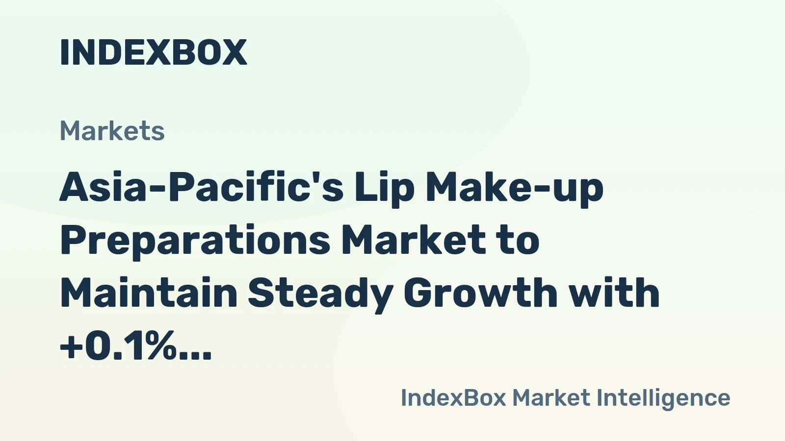 Asia-Pacific's Lip Make-up Preparations Market to Maintain Steady Growth with +0.1% CAGR through 2035