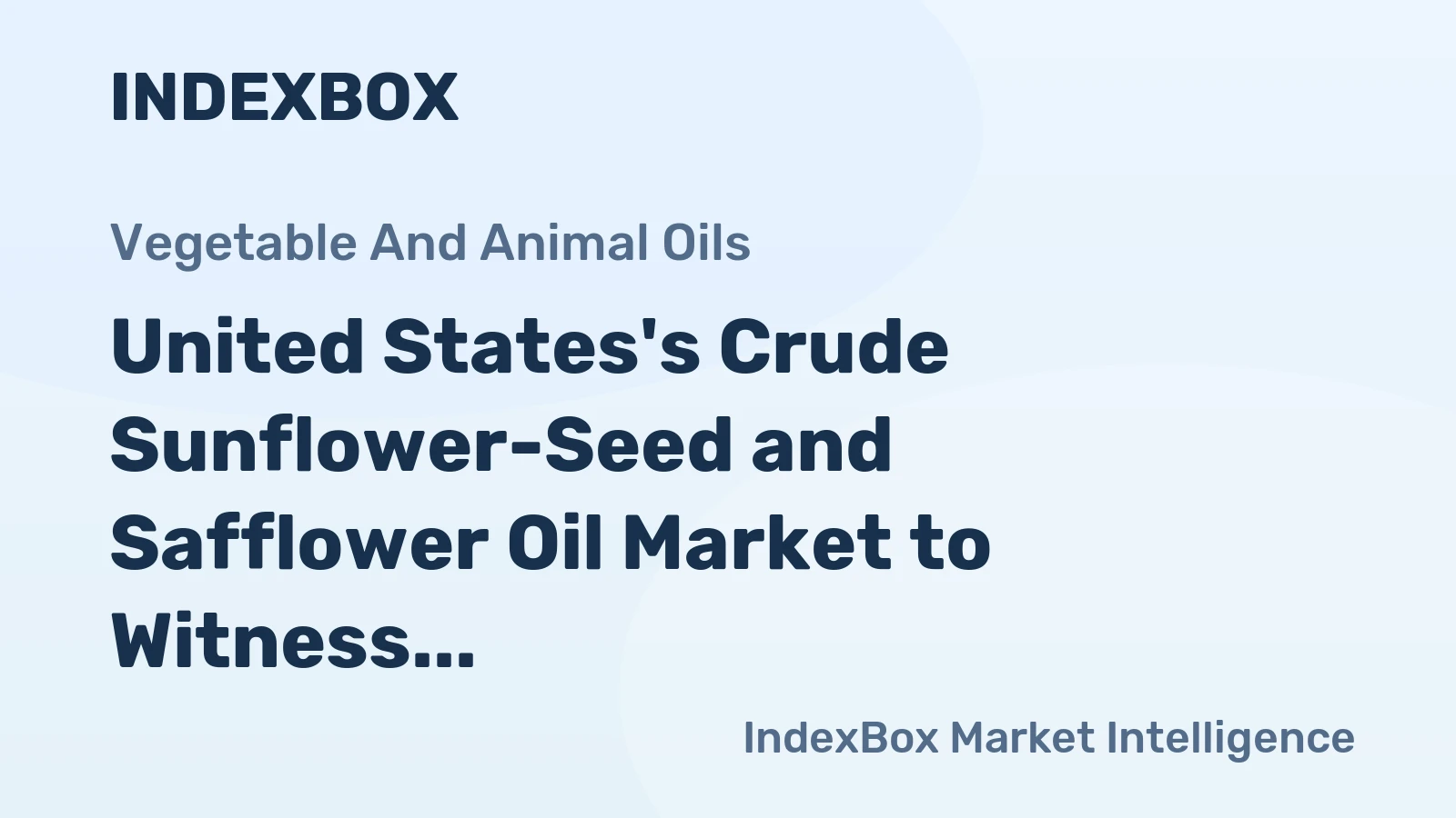 United States's Crude Sunflower-Seed and Safflower Oil Market to Witness CAGR of +3.2% from 2024 to 2035