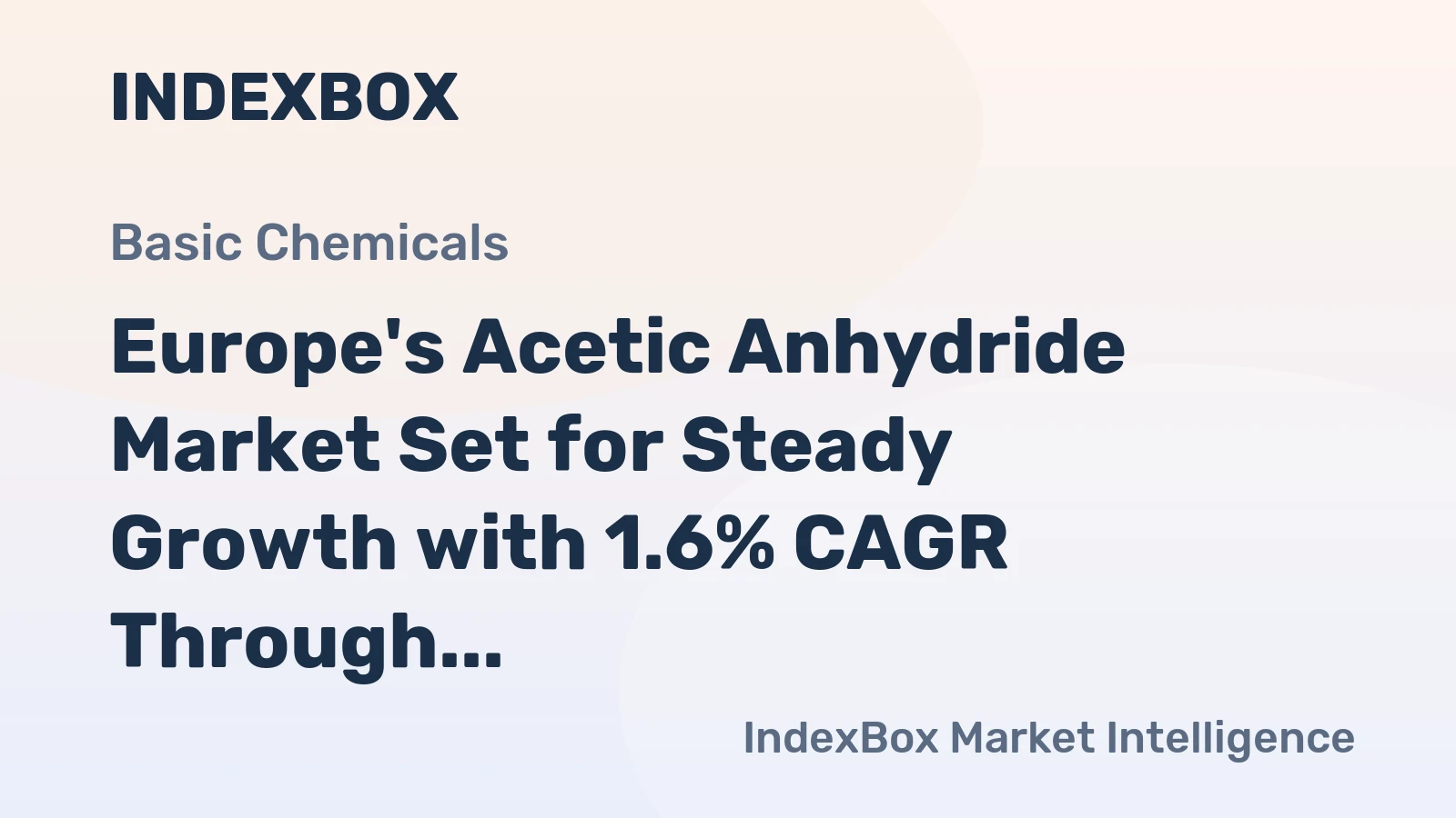 Europe's Acetic Anhydride Market Set for Steady Growth with 1.6% CAGR Through 2035
