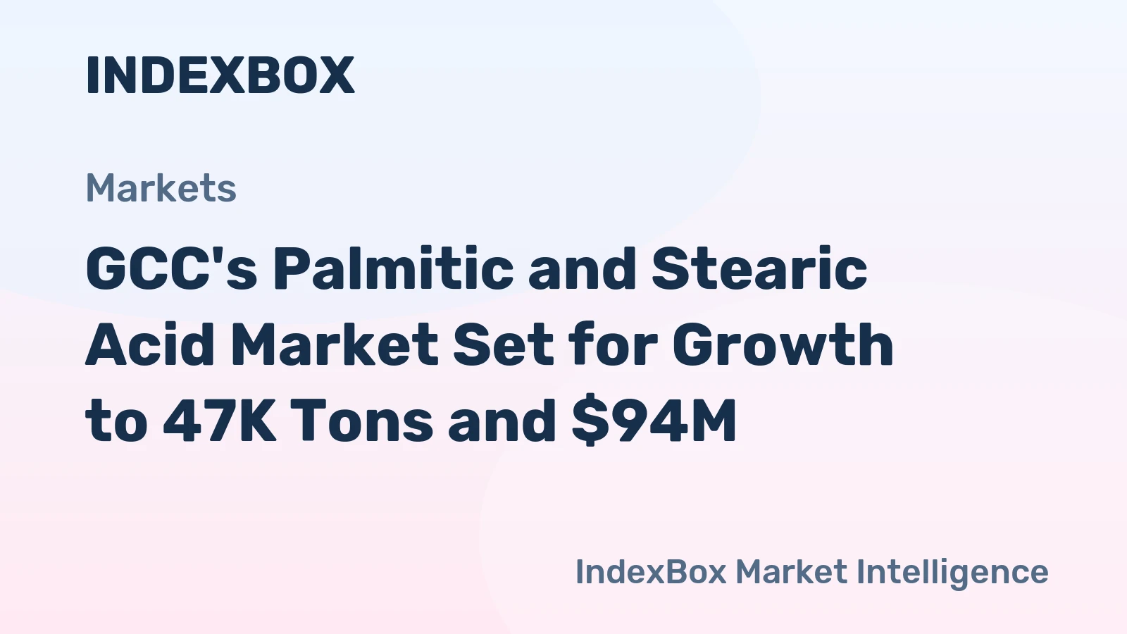 GCC's Palmitic and Stearic Acid Market Set for Growth to 47K Tons and $94M
