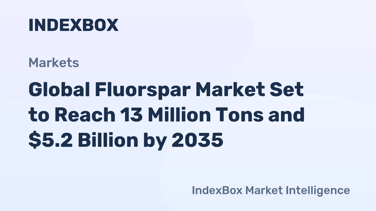 Global Fluorspar Market Set to Reach 13 Million Tons and $5.2 Billion by 2035