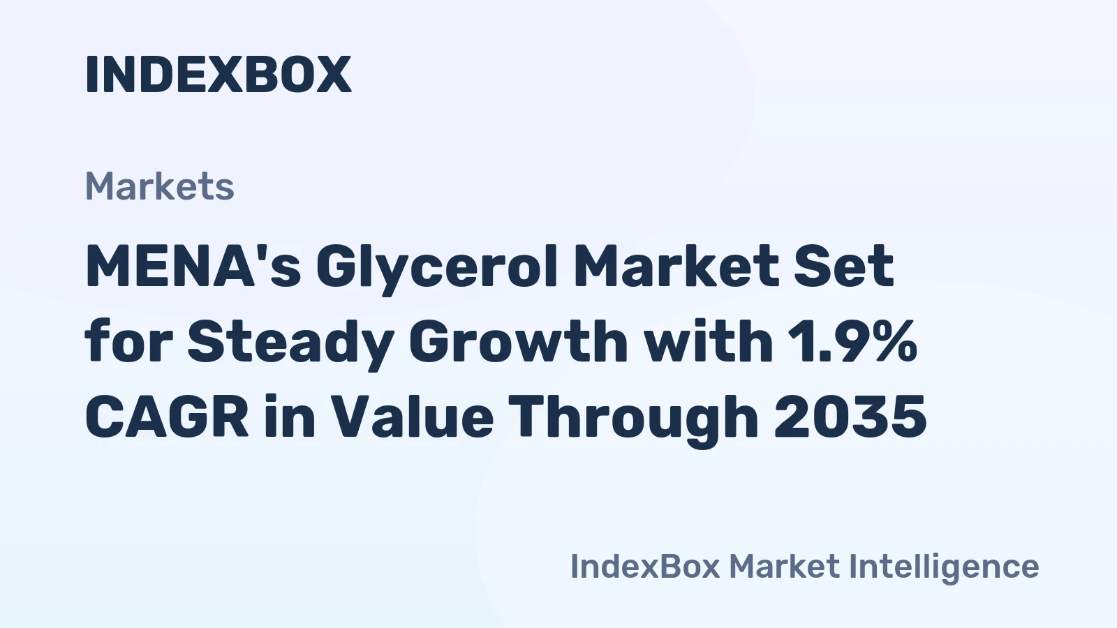 MENA's Glycerol Market Set for Steady Growth with 1.9% CAGR in Value Through 2035