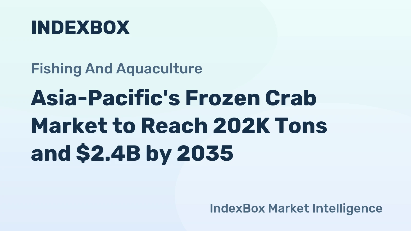 Asia-Pacific's Frozen Crab Market to Reach 202K Tons and $2.4B by 2035
