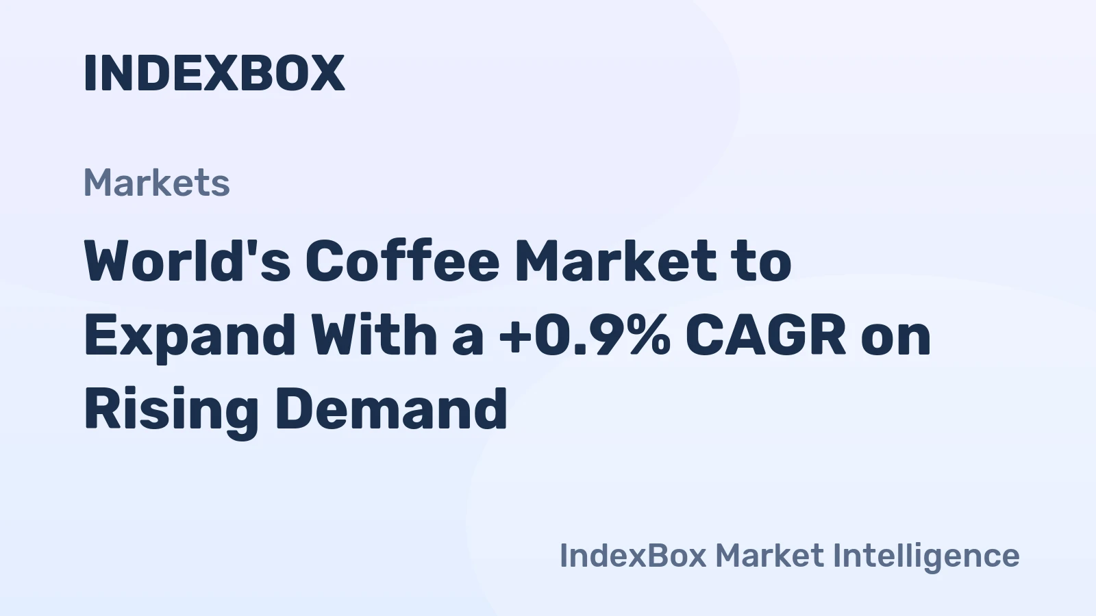 World's Coffee Market to Expand With a +0.9% CAGR on Rising Demand
