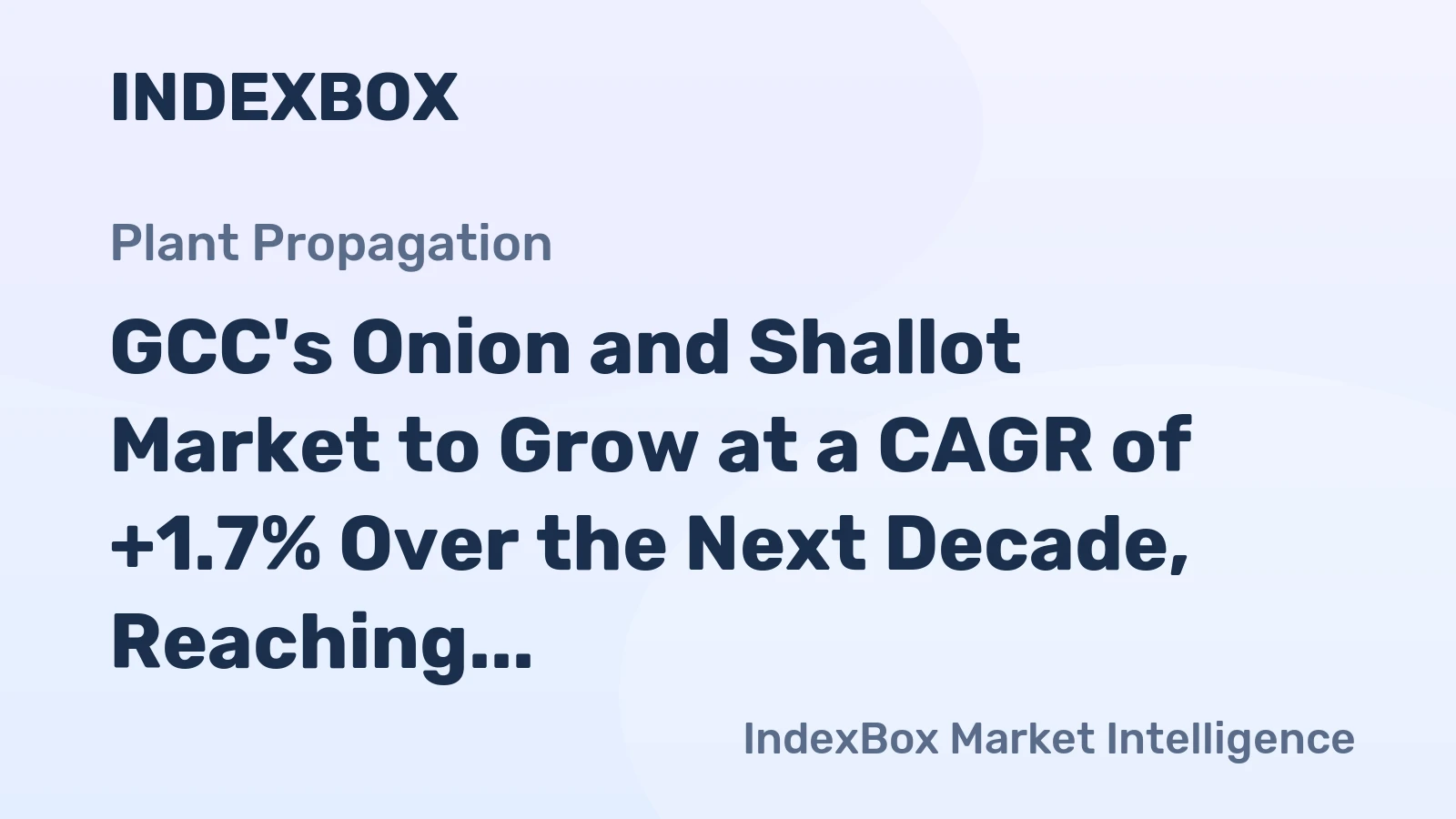 GCC's Onion and Shallot Market to Grow at a CAGR of +1.7% Over the Next Decade, Reaching $636M by 2035