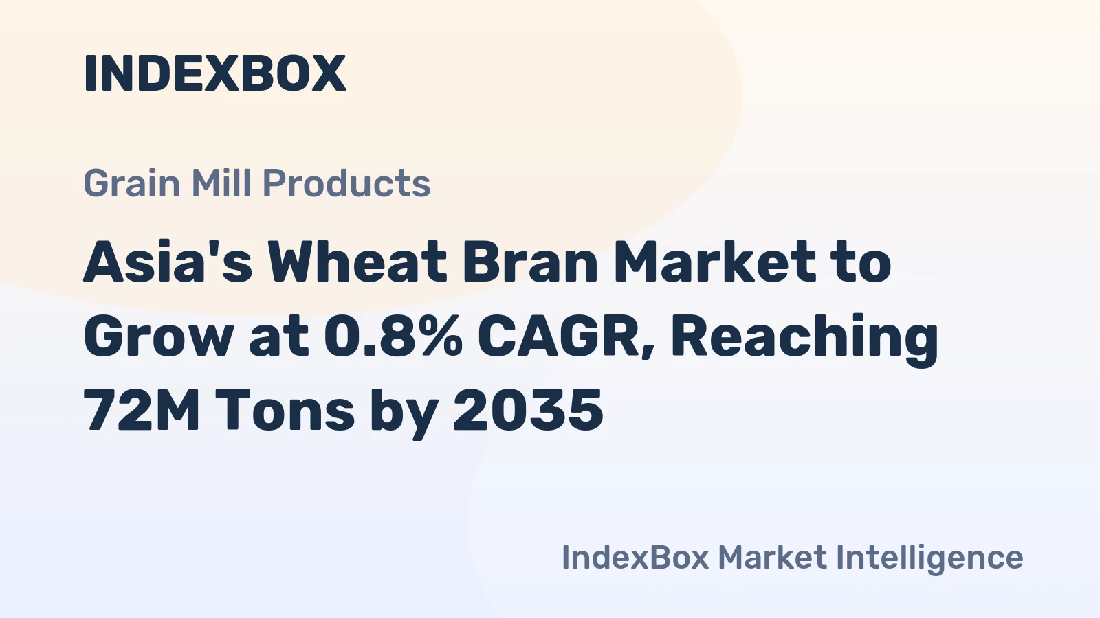Asia's Wheat Bran Market to Grow at 0.8% CAGR, Reaching 72M Tons by 2035