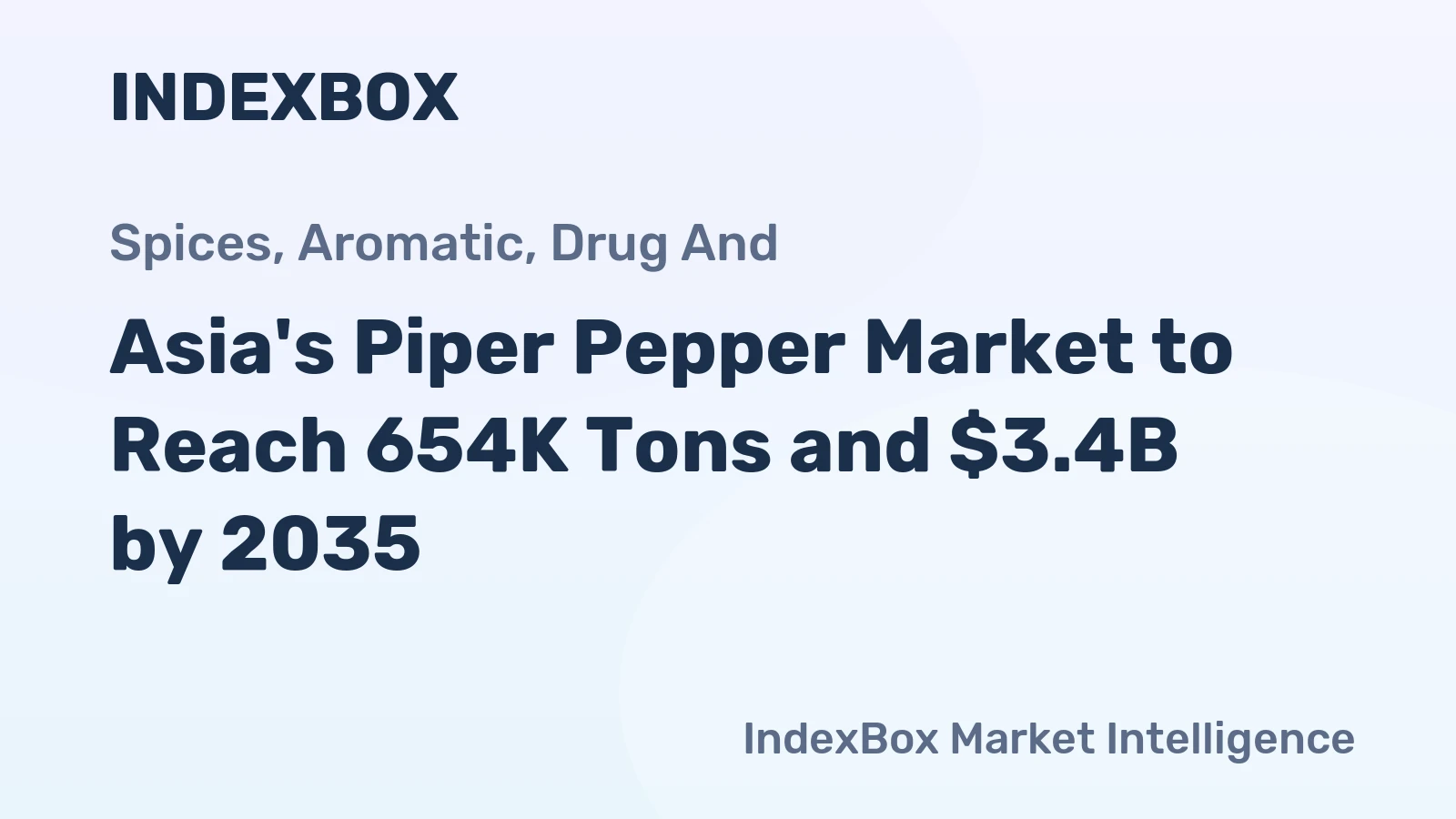 Asia's Piper Pepper Market to Reach 654K Tons and $3.4B by 2035
