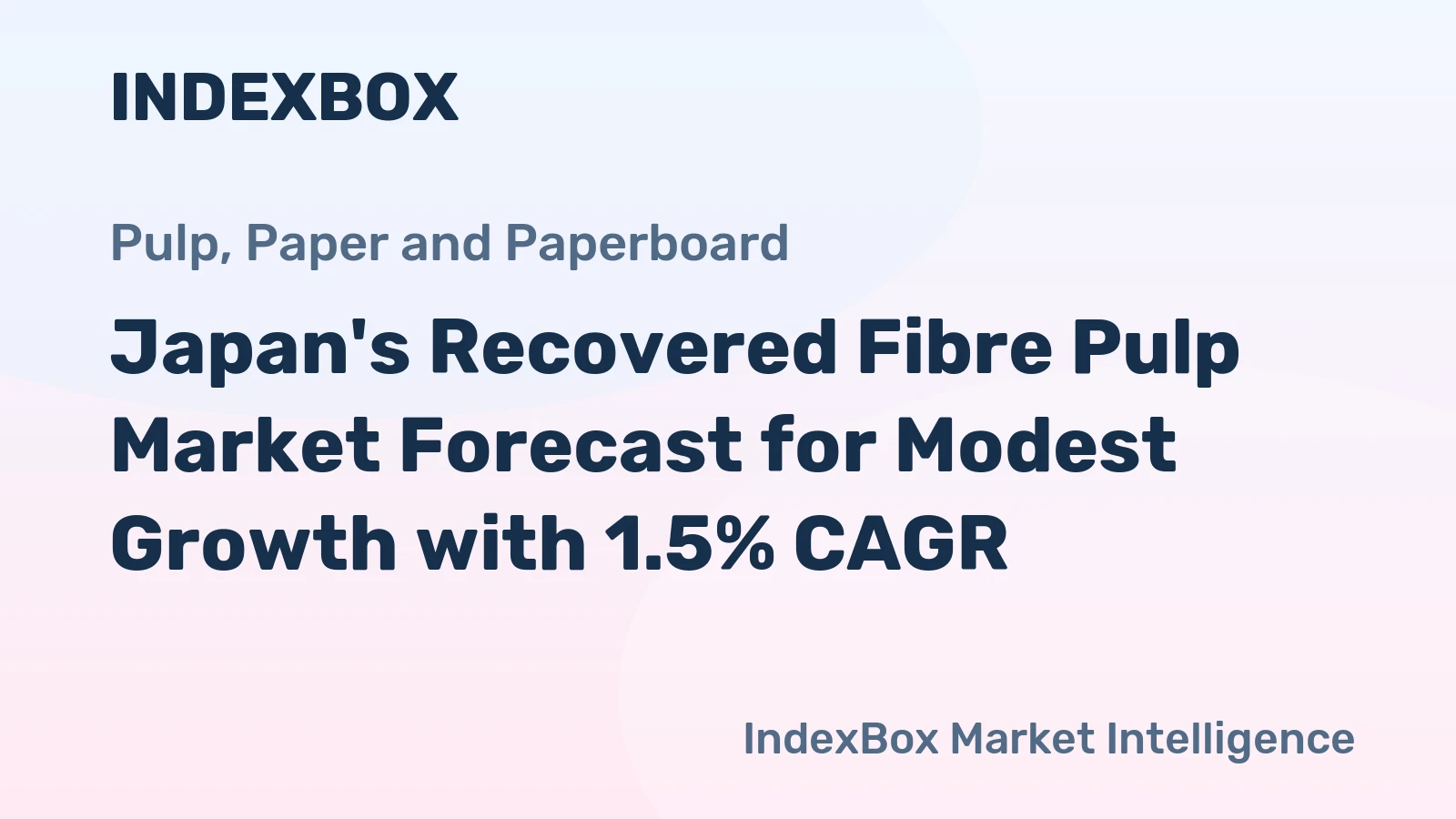 Japan's Recovered Fibre Pulp Market Forecast for Modest Growth with 1.5% CAGR