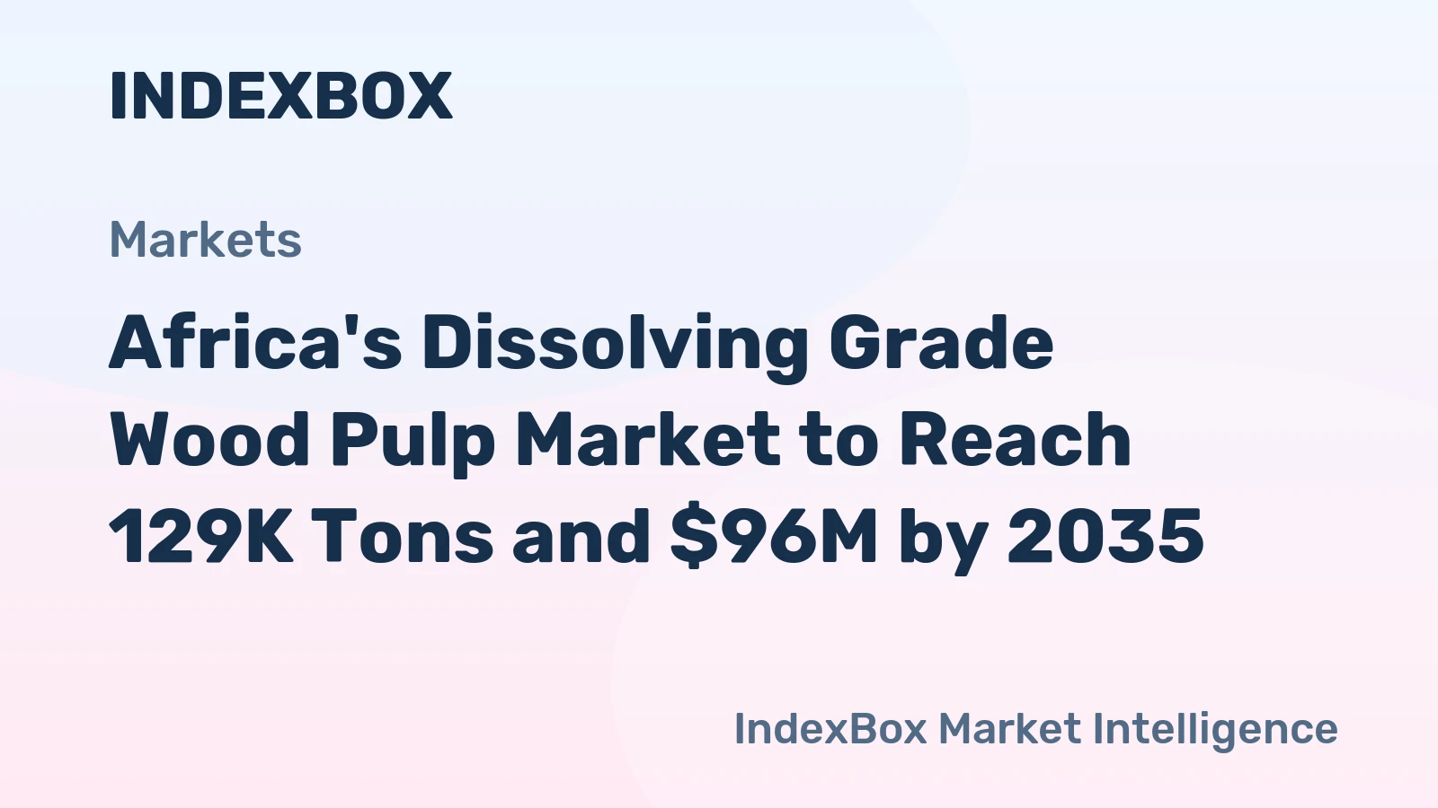 Africa's Dissolving Grade Wood Pulp Market to Reach 129K Tons and $96M by 2035