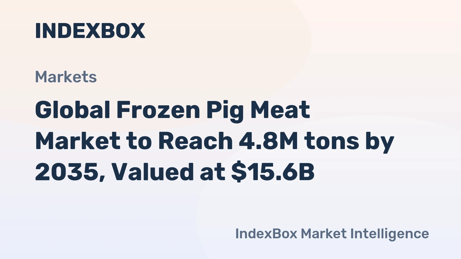 Global Frozen Pig Meat Market to Reach 4.8M tons by 2035, Valued at $15.6B