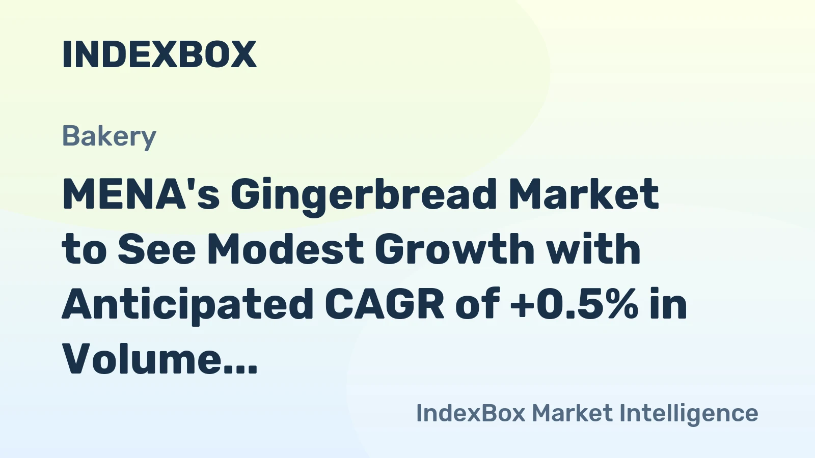 MENA's Gingerbread Market to See Modest Growth with Anticipated CAGR of +0.5% in Volume and +1.5% in Value by 2035