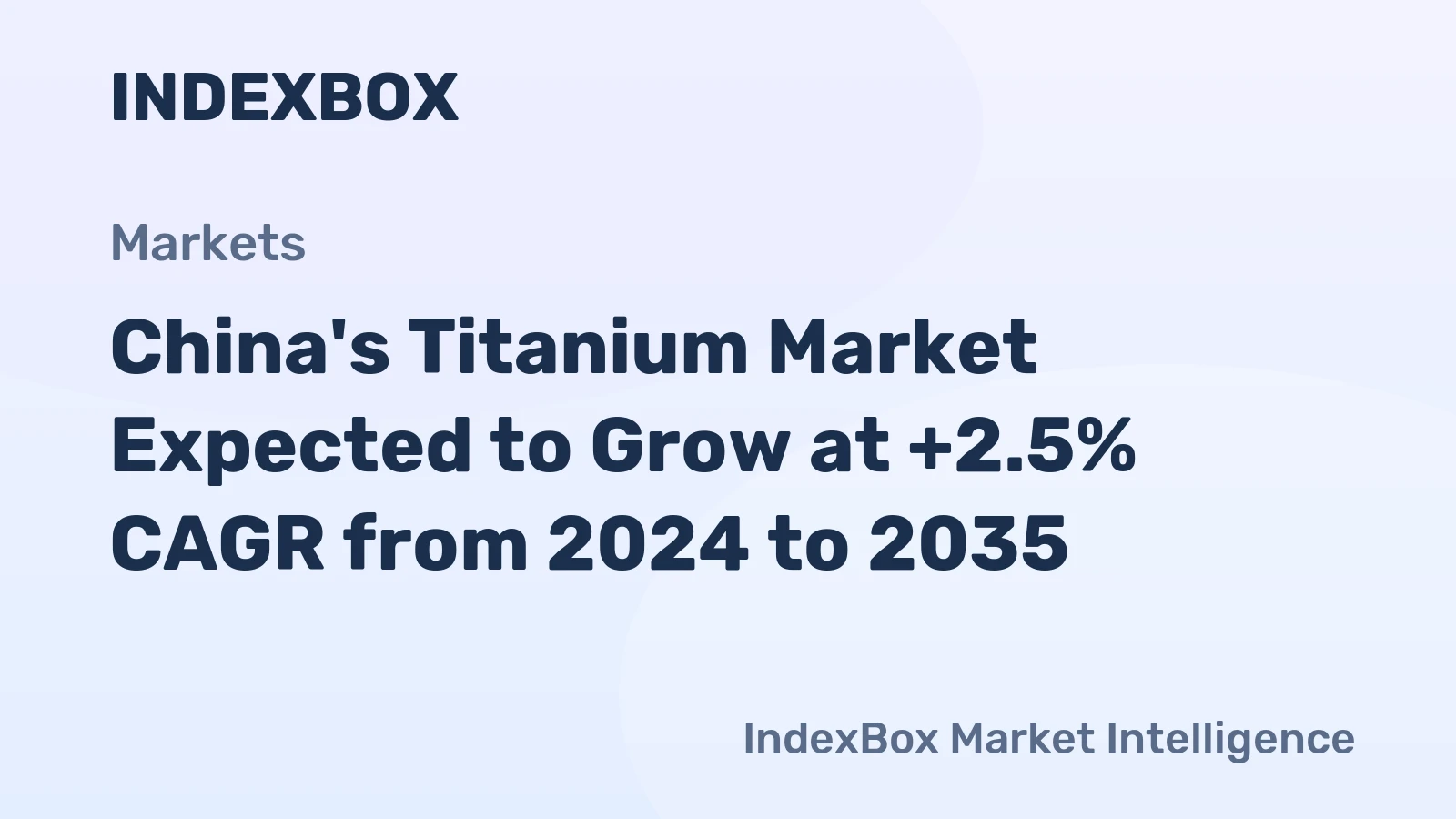 China's Titanium Market Expected to Grow at +2.5% CAGR from 2024 to 2035