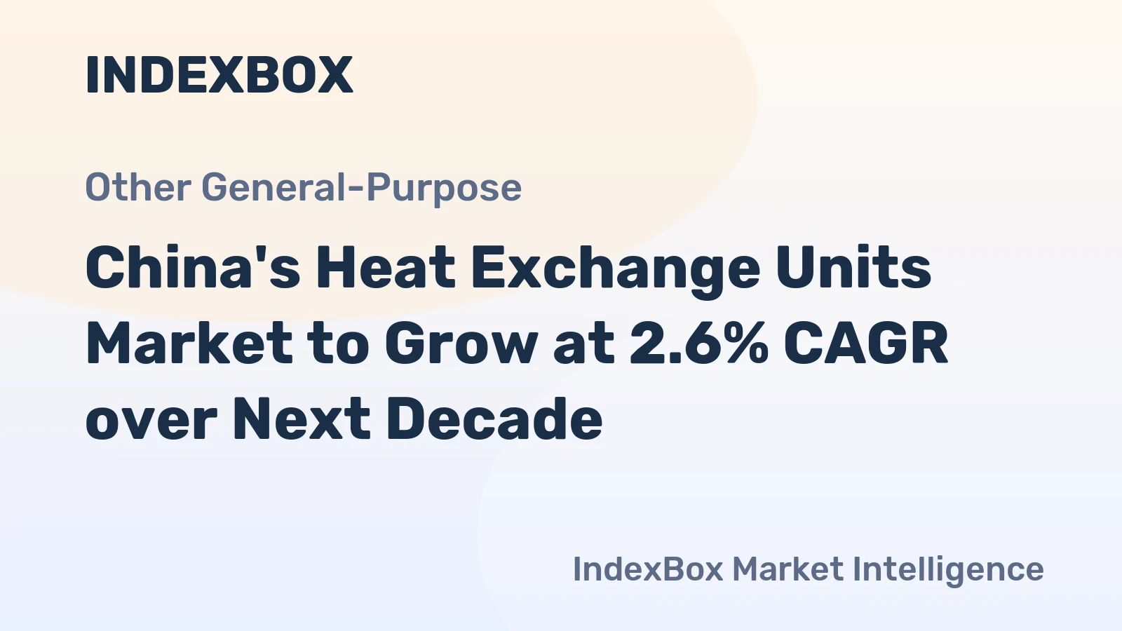 China's Heat Exchange Units Market to Grow at 2.6% CAGR over Next Decade