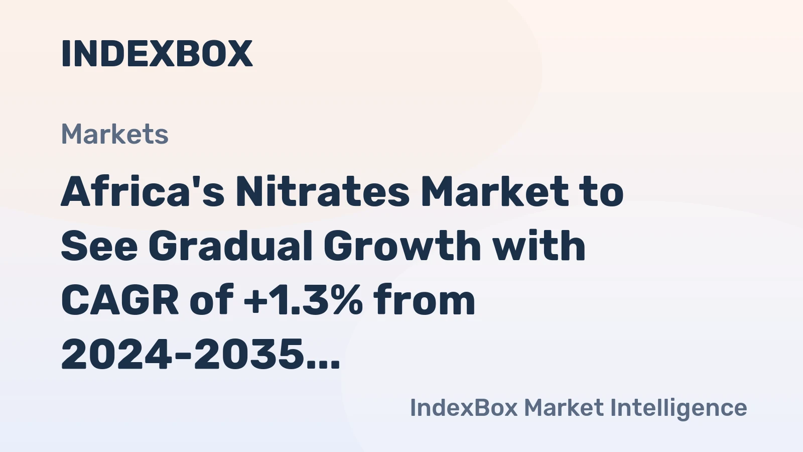 Africa's Nitrates Market to See Gradual Growth with CAGR of +1.3% from 2024-2035