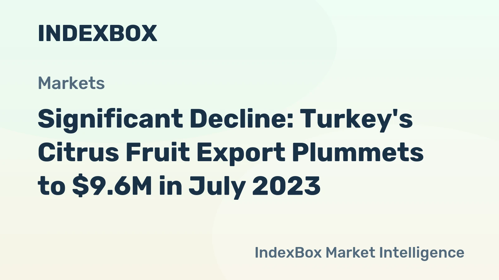 Significant Decline: Turkey's Citrus Fruit Export Plummets to $9.6M in July 2023