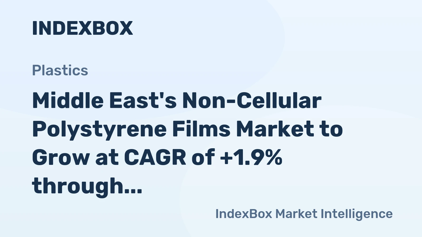 Middle East's Non-Cellular Polystyrene Films Market to Grow at CAGR of +1.9% through 2035