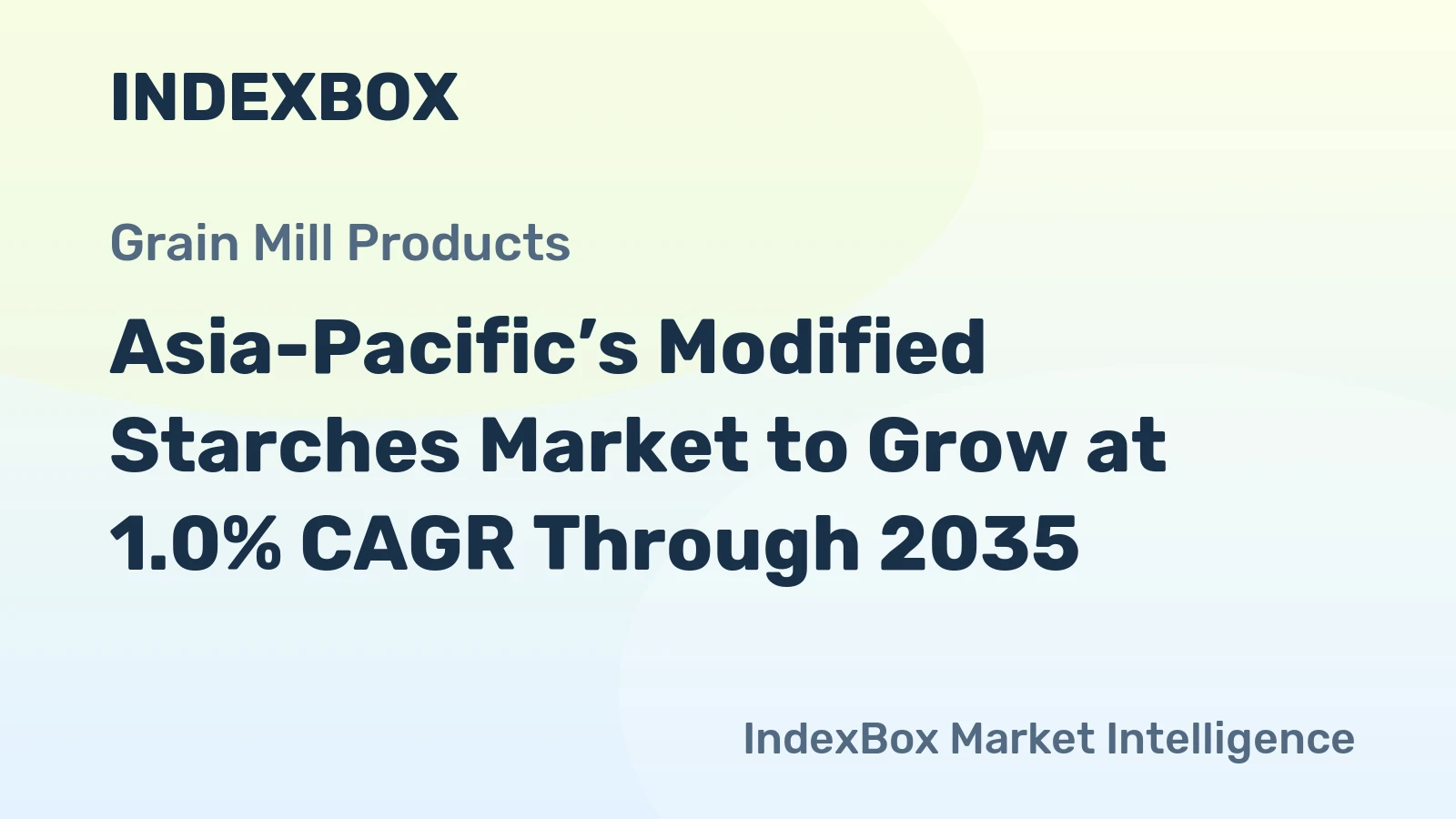 Asia-Pacific’s Modified Starches Market to Grow at 1.0% CAGR Through 2035