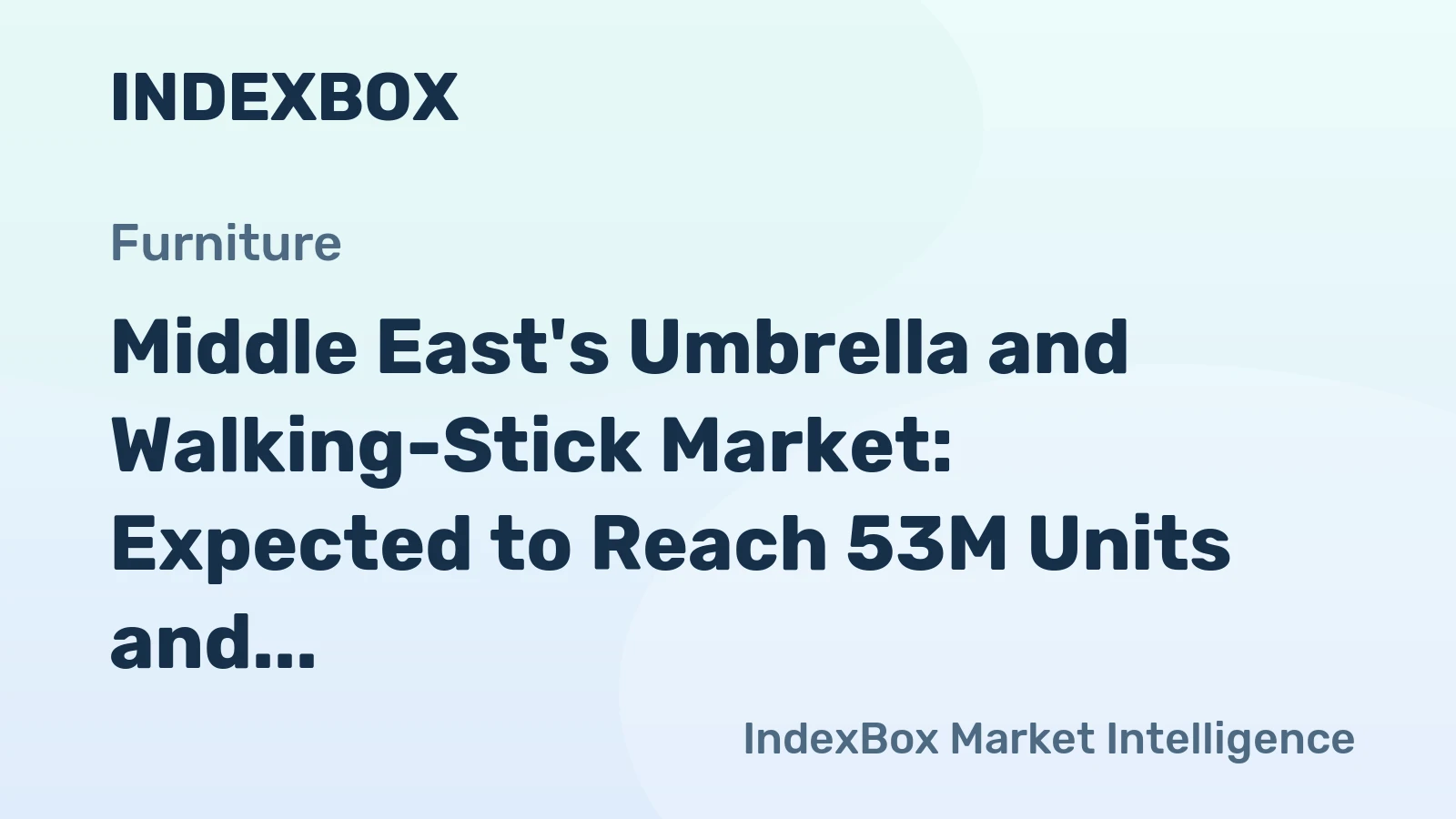 Middle East's Umbrella and Walking-Stick Market: Expected to Reach 53M Units and $700M by 2035