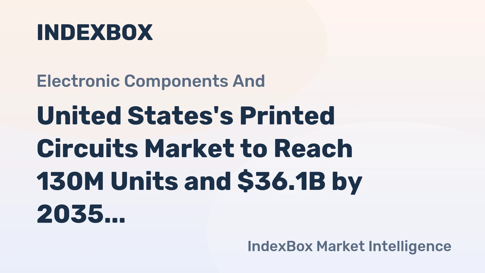 United States's Printed Circuits Market to Reach 130M Units and $36.1B by 2035