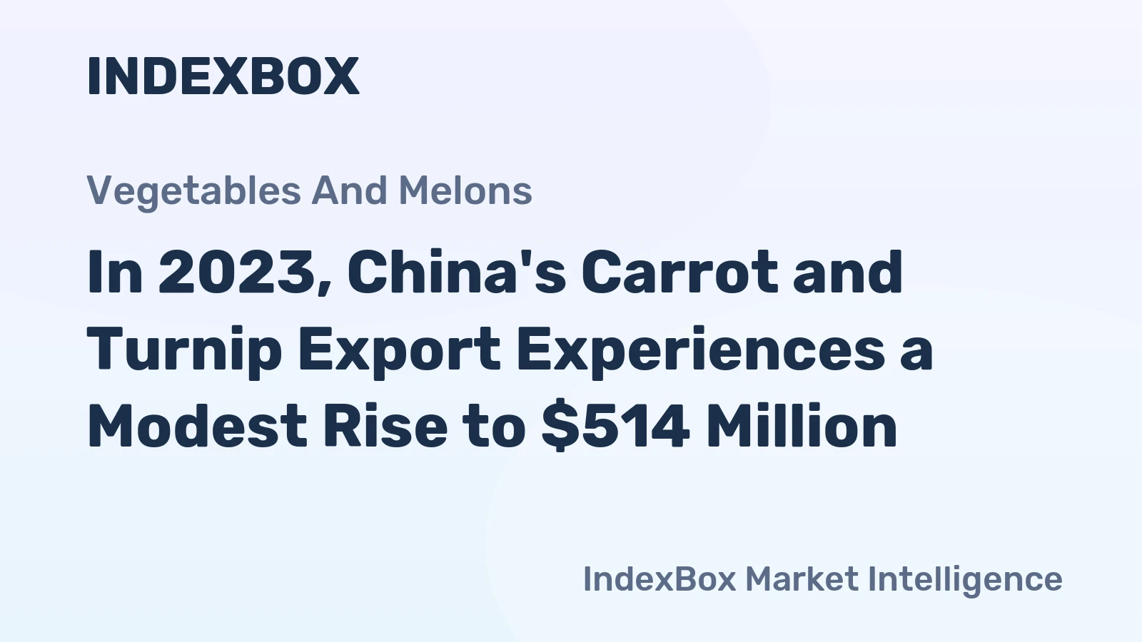 In 2023, China's Carrot and Turnip Export Experiences a Modest Rise to $514 Million