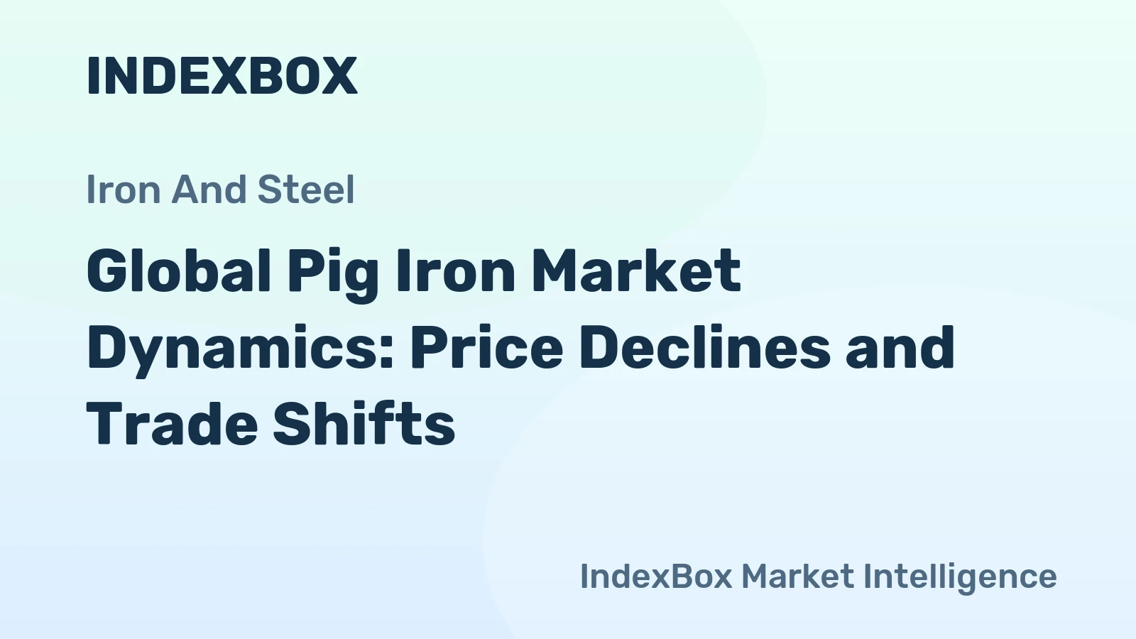 Global Pig Iron Market Dynamics: Price Declines and Trade Shifts
