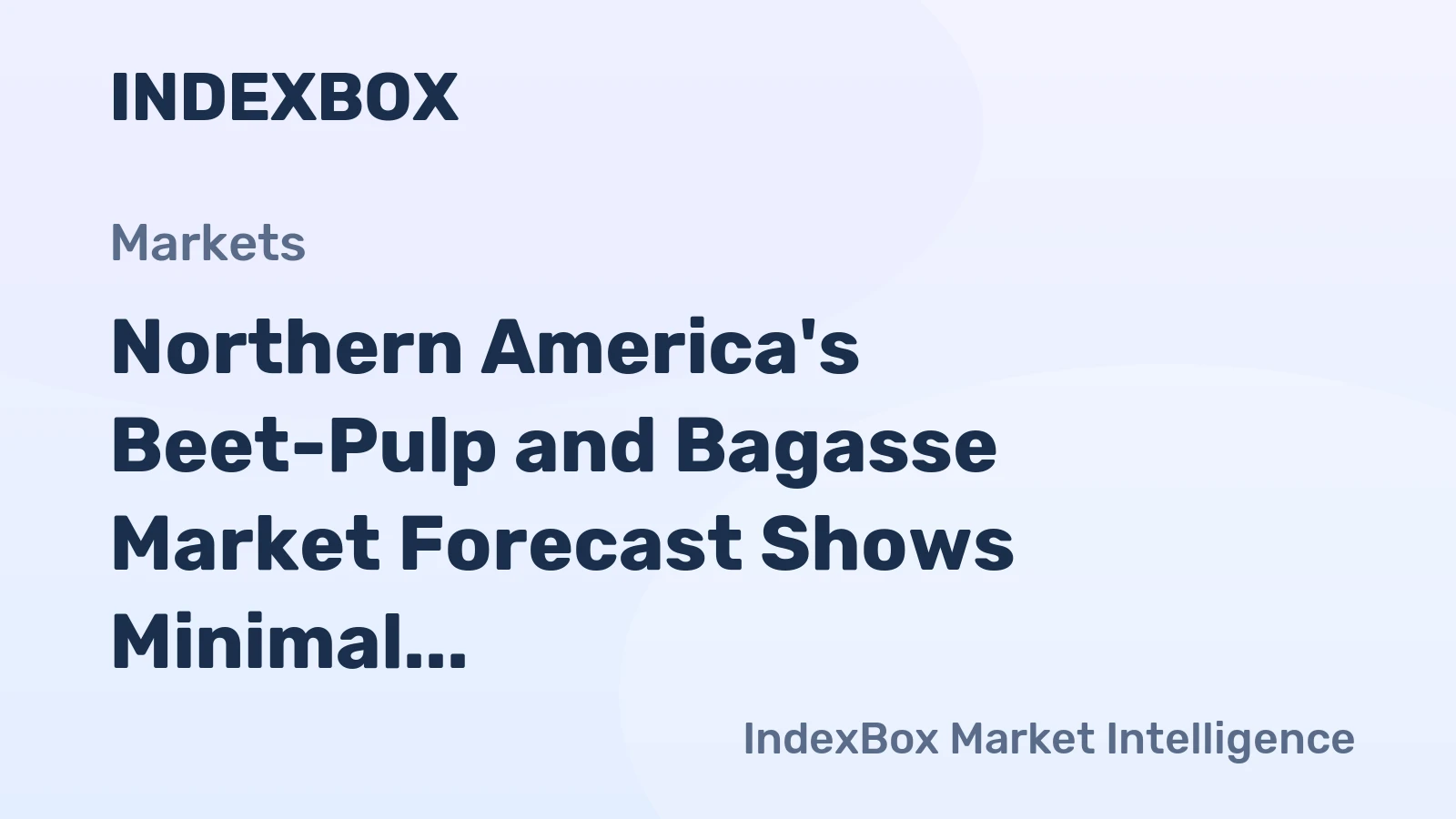 Northern America's Beet-Pulp and Bagasse Market Forecast Shows Minimal Growth With a 0.1% CAGR