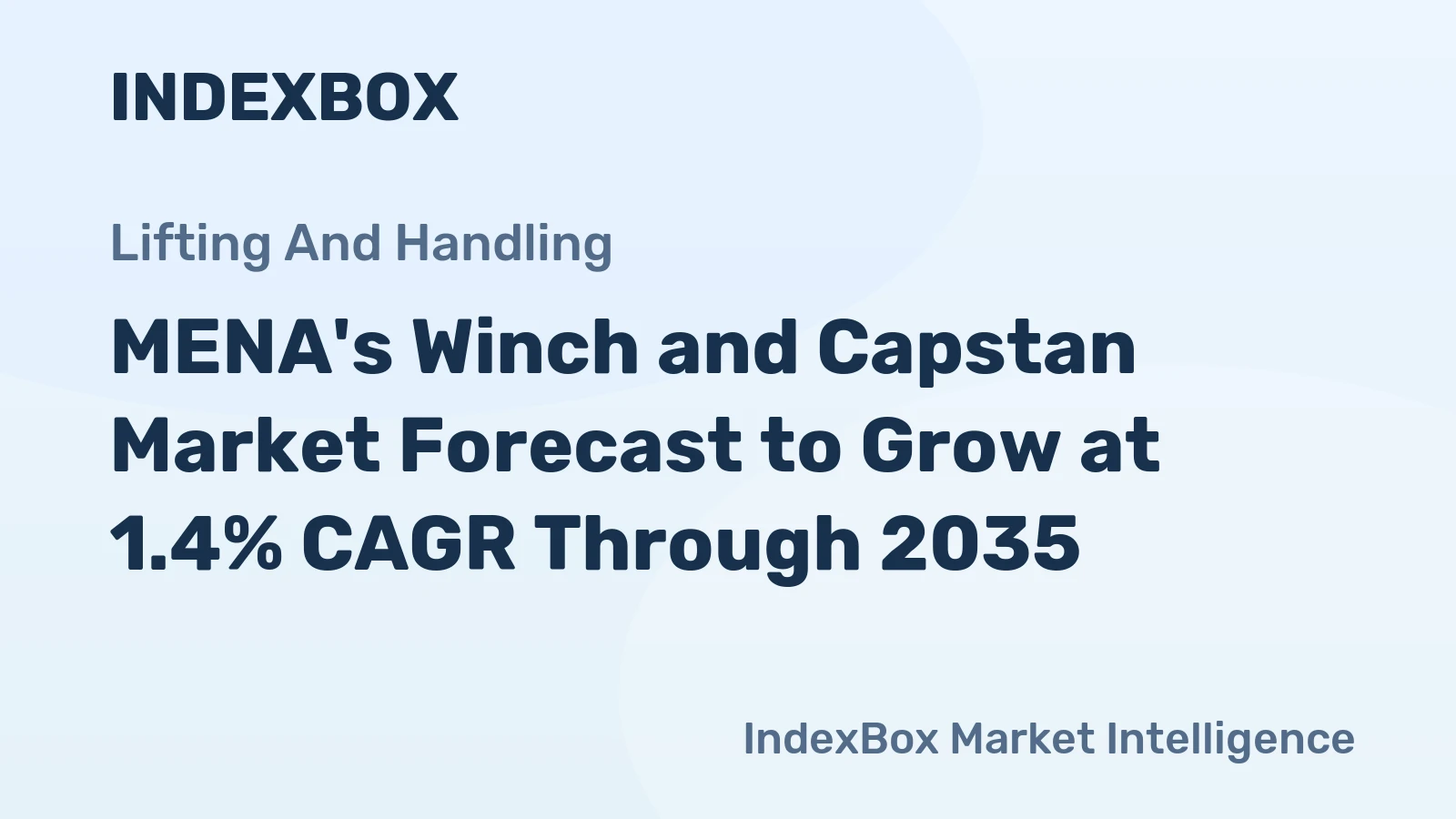 MENA's Winch and Capstan Market Forecast to Grow at 1.4% CAGR Through 2035
