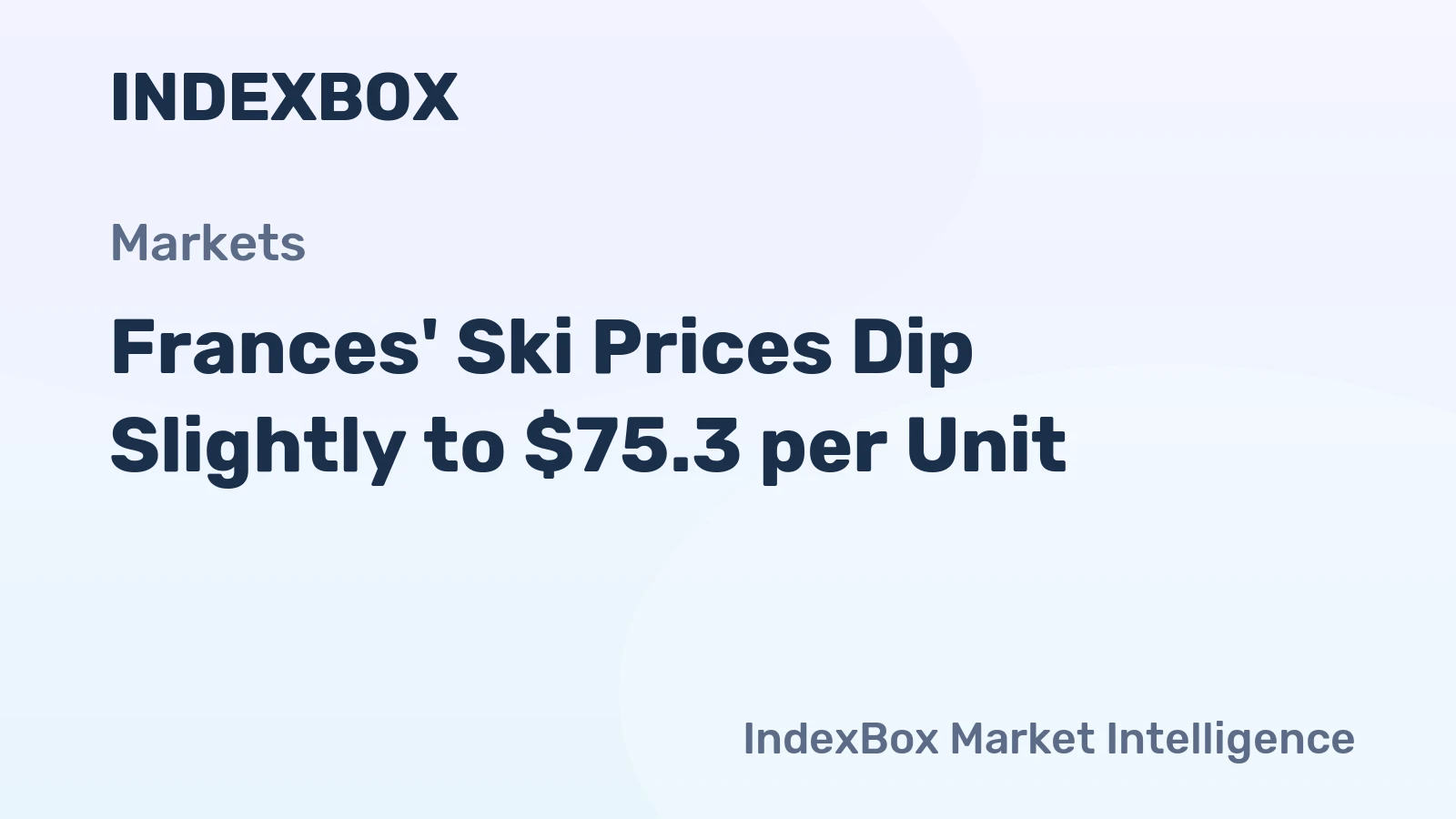 Frances' Ski Prices Dip Slightly to $75.3 per Unit