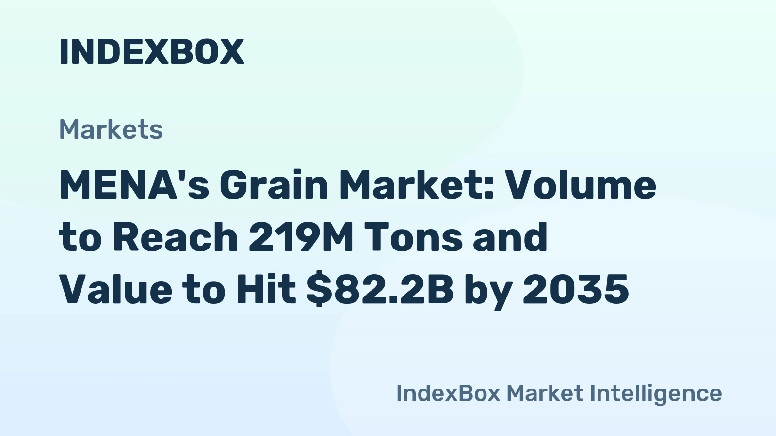 MENA's Grain Market: Volume to Reach 219M Tons and Value to Hit $82.2B by 2035