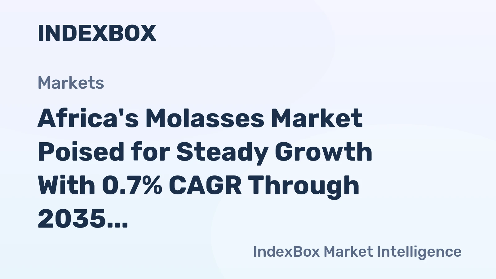 Africa's Molasses Market Poised for Steady Growth With 0.7% CAGR Through 2035