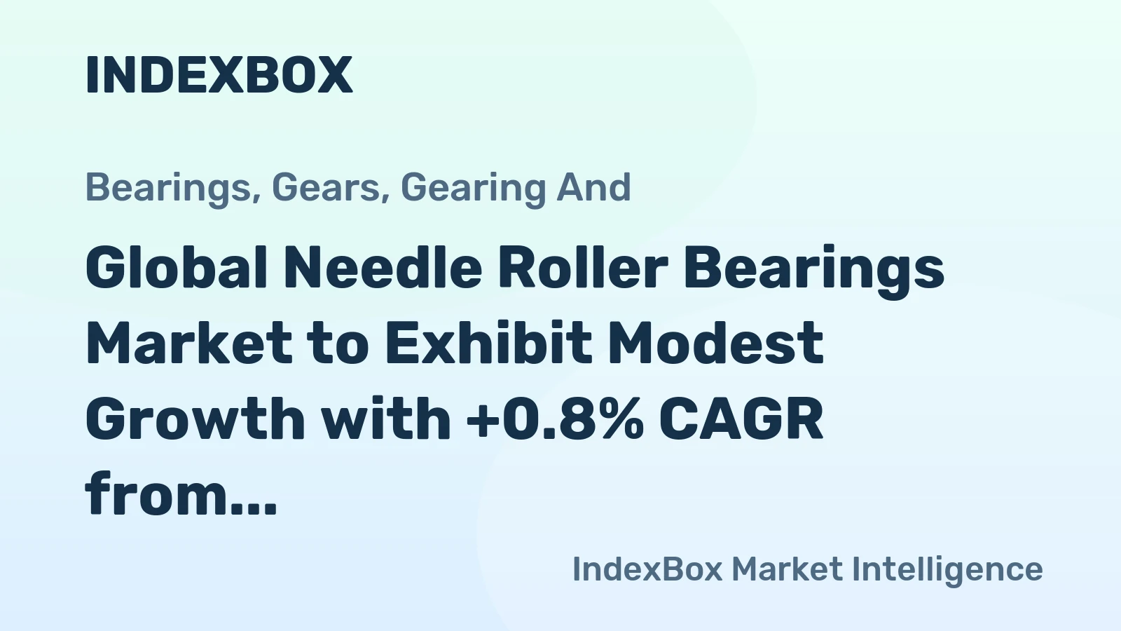 Global Needle Roller Bearings Market to Exhibit Modest Growth with +0.8% CAGR from 2024 to 2035