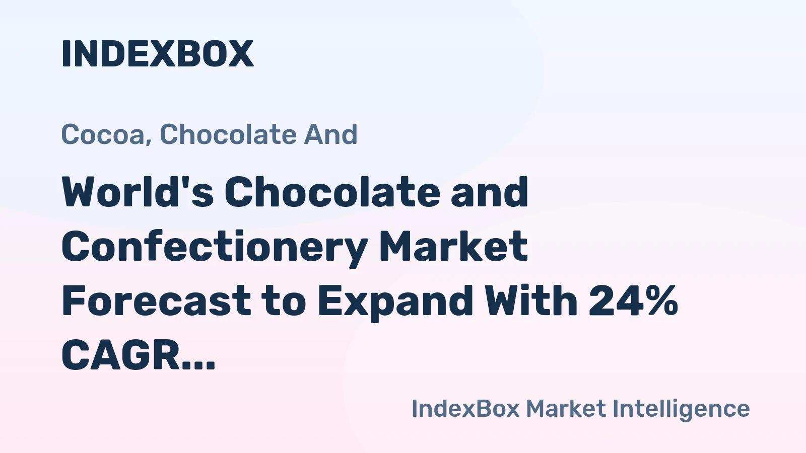 World's Chocolate and Confectionery Market Forecast to Expand With 24% CAGR Through 2035