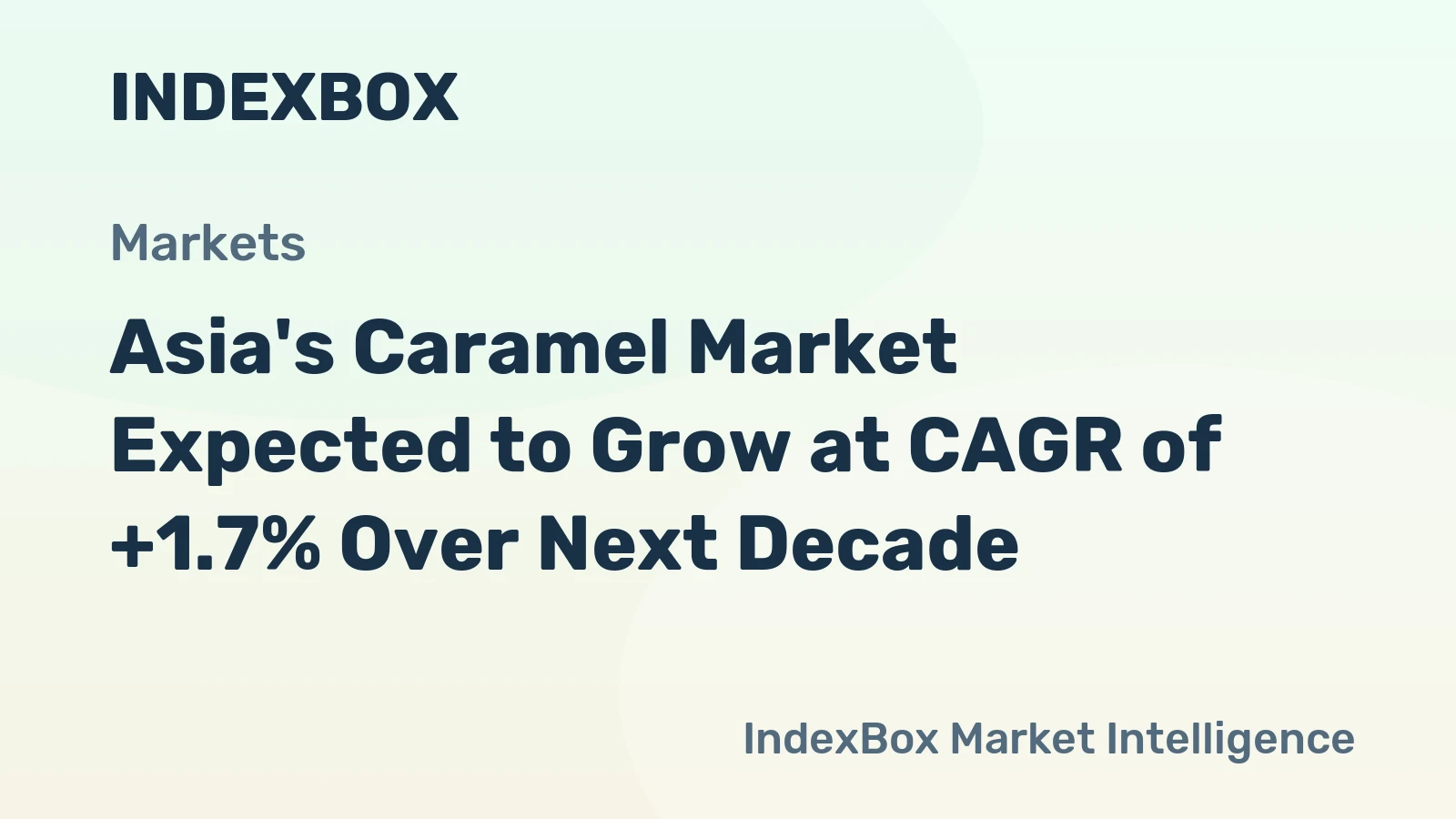 Asia's Caramel Market Expected to Grow at CAGR of +1.7% Over Next Decade