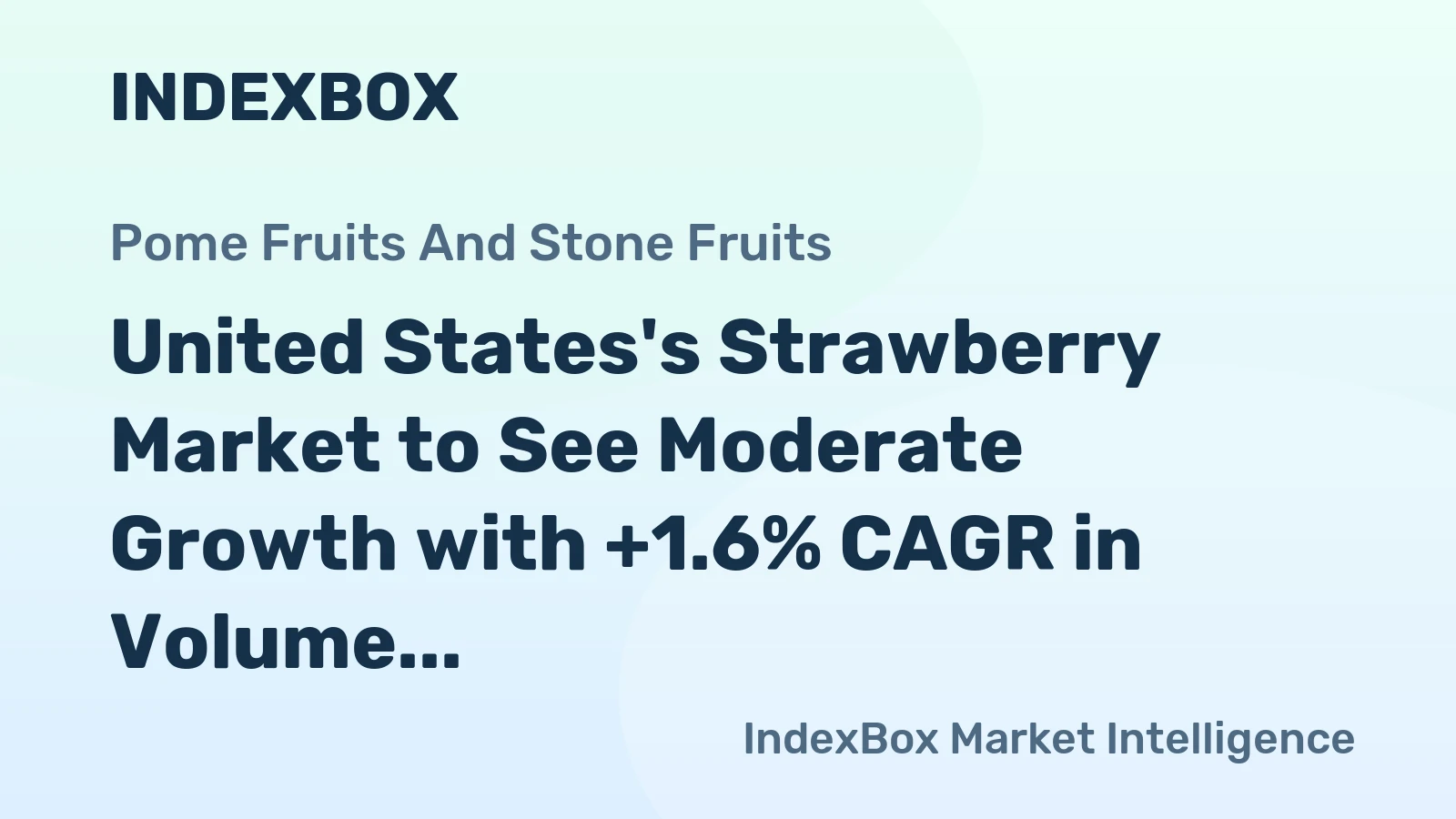 United States's Strawberry Market to See Moderate Growth with +1.6% CAGR in Volume and +2.9% CAGR in Value by 2035