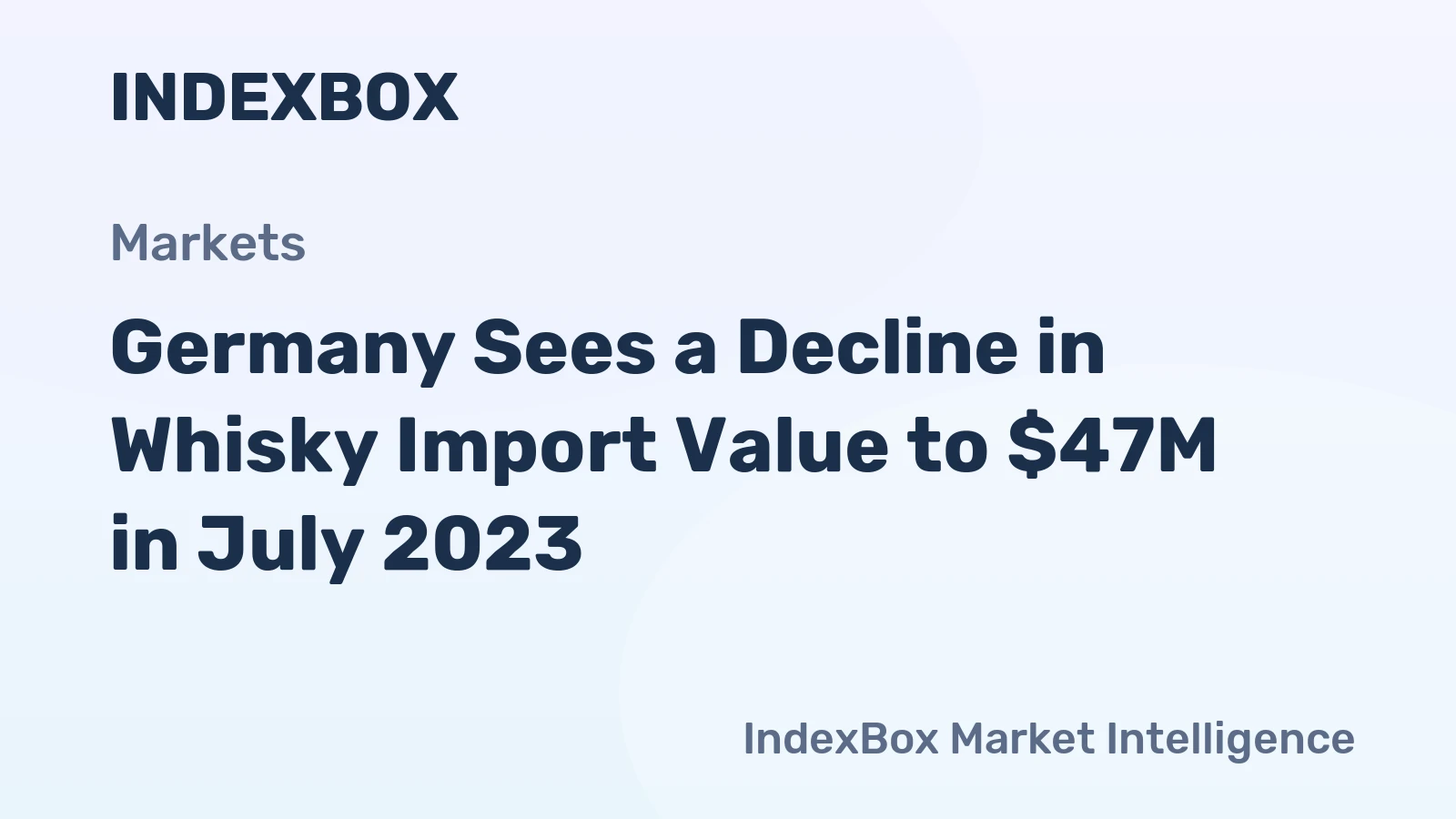 Germany Sees a Decline in Whisky Import Value to $47M in July 2023.