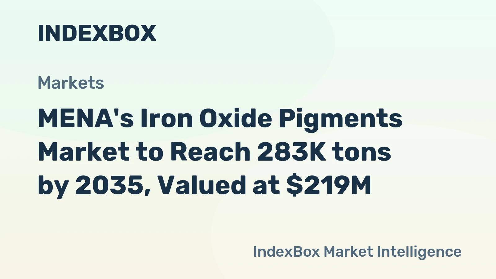 MENA's Iron Oxide Pigments Market to Reach 283K tons by 2035, Valued at $219M