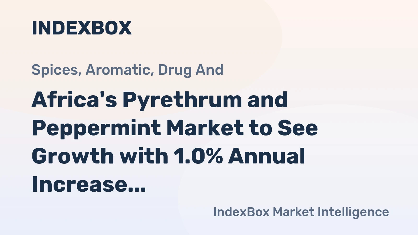 Africa's Pyrethrum and Peppermint Market to See Growth with 1.0% Annual Increase in Volume and 2.2% in Value by 2035
