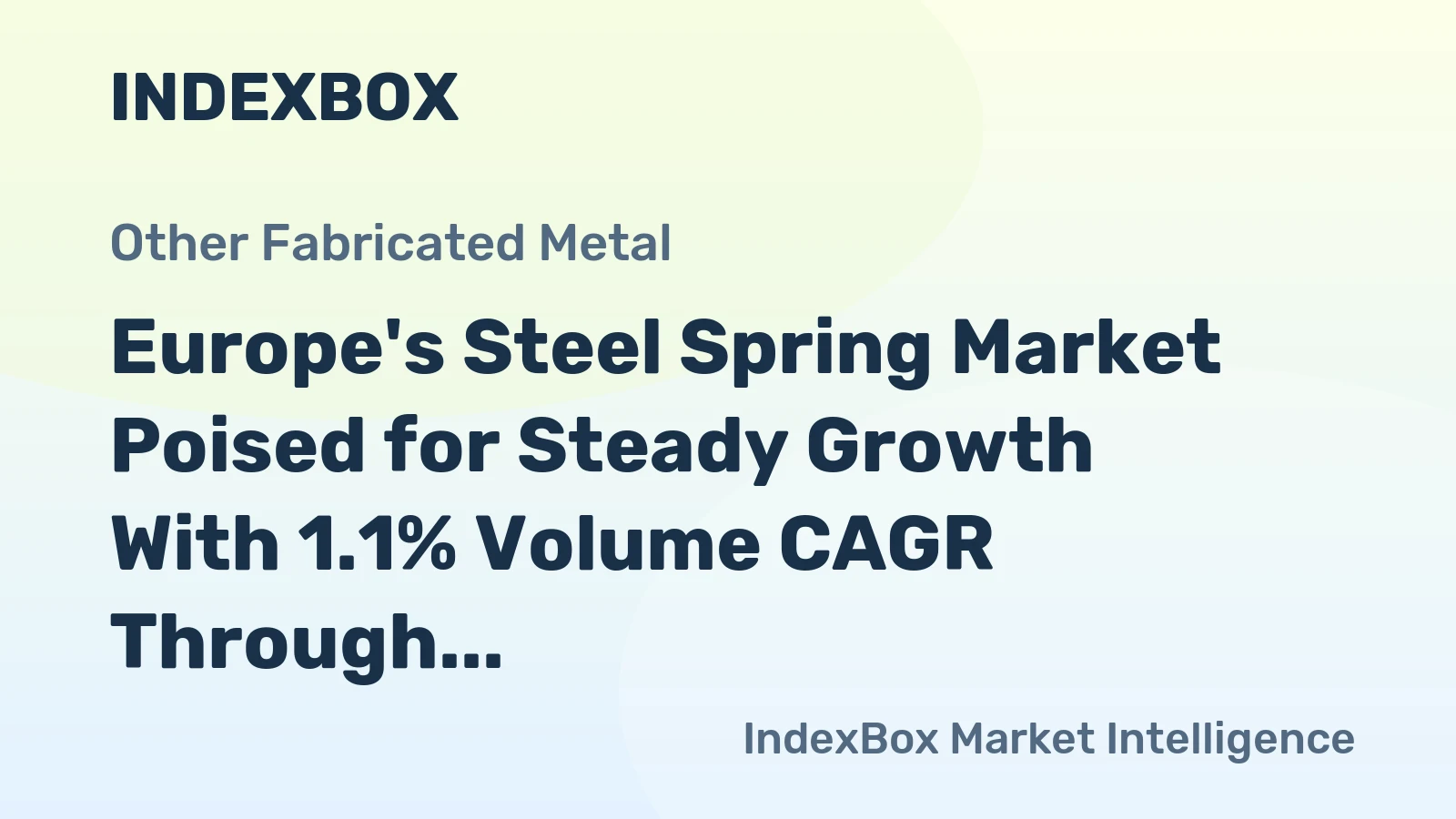 Europe's Steel Spring Market Poised for Steady Growth With 1.1% Volume CAGR Through 2035