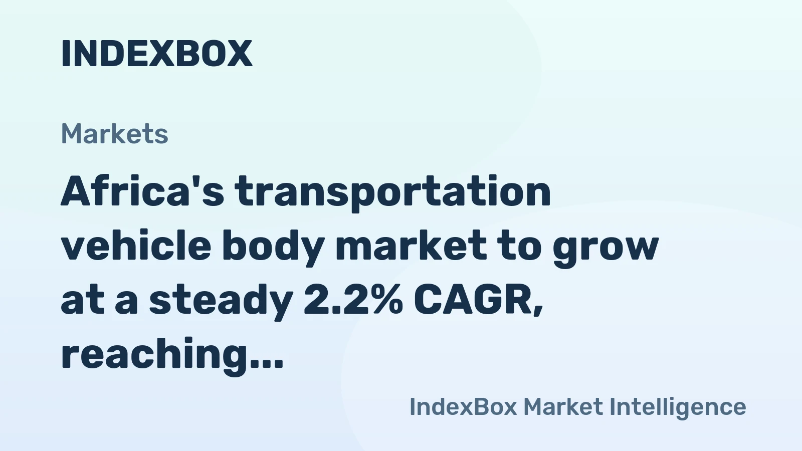 Africa's transportation vehicle body market to grow at a steady 2.2% CAGR, reaching $3.4B by 2035, driven by rising demand for passenger transport.