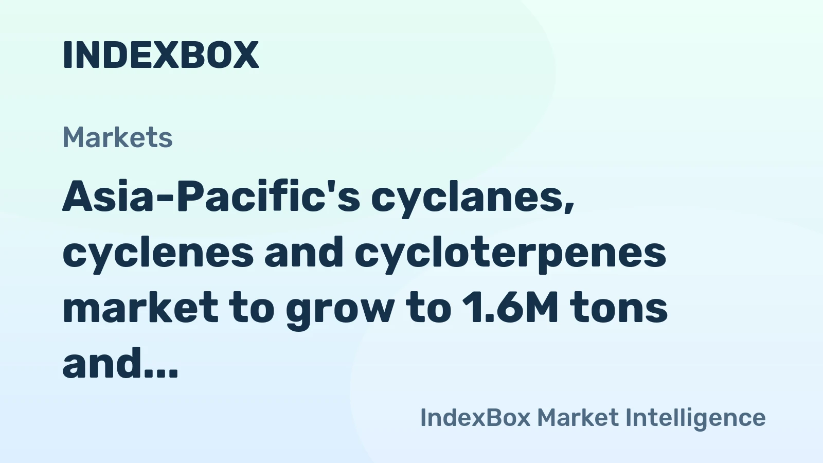 Asia-Pacific's cyclanes, cyclenes and cycloterpenes market to grow to 1.6M tons and $5.2B by 2035, driven by rising demand.